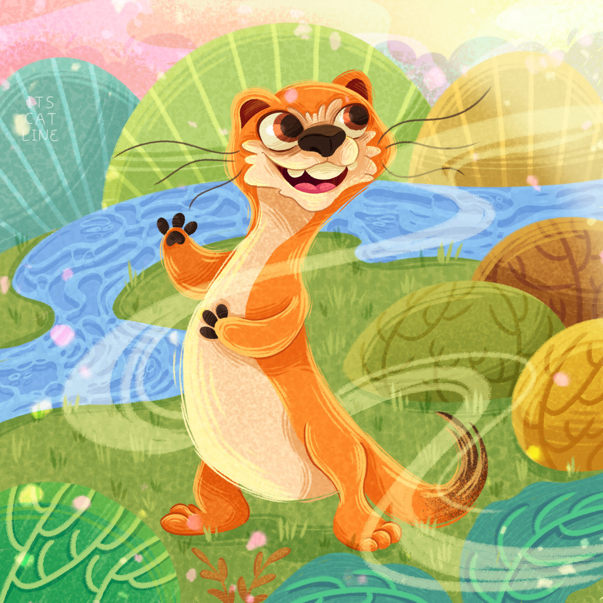 ArtStation - Weasel and spring breeze