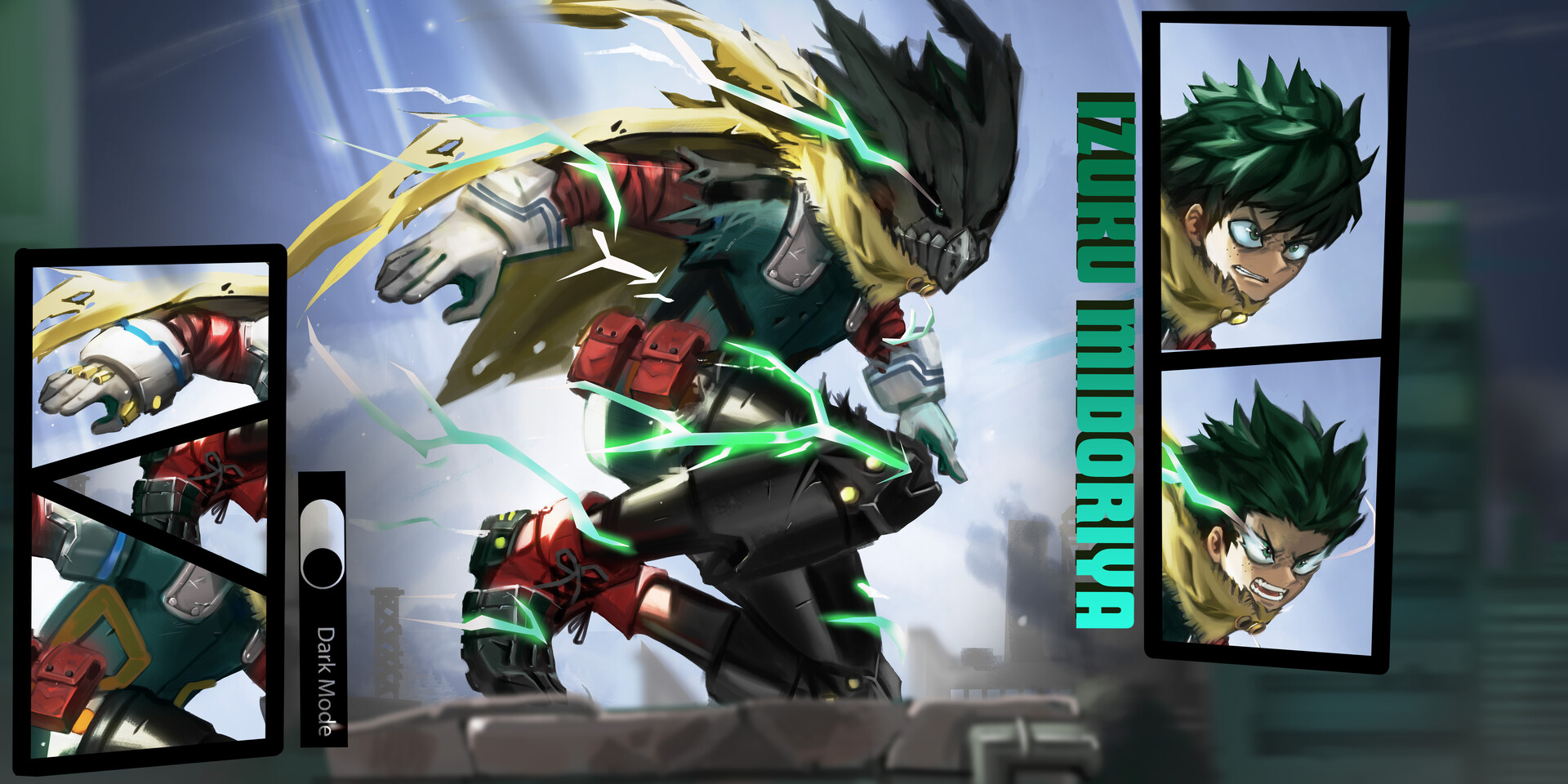 ArtStation - Dark Deku| MHA FAN ART