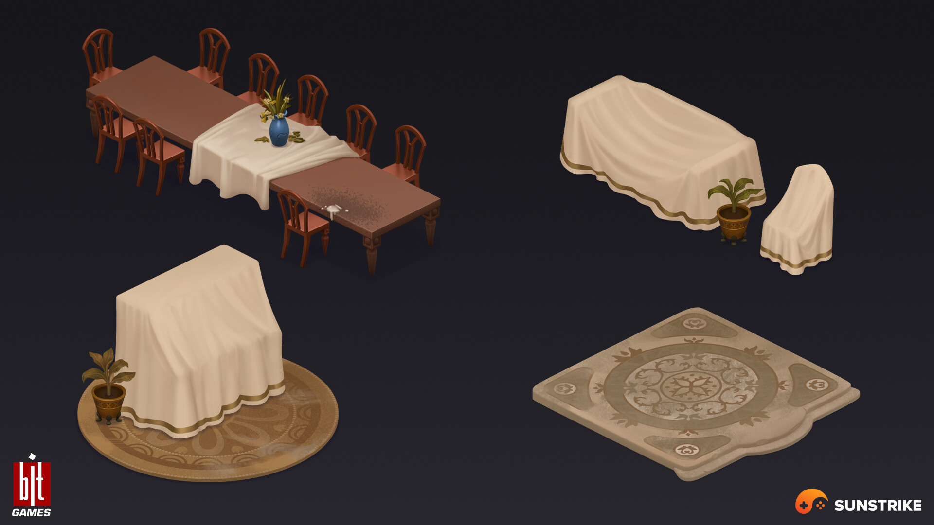 SunStrike Studios - Living room environment objects