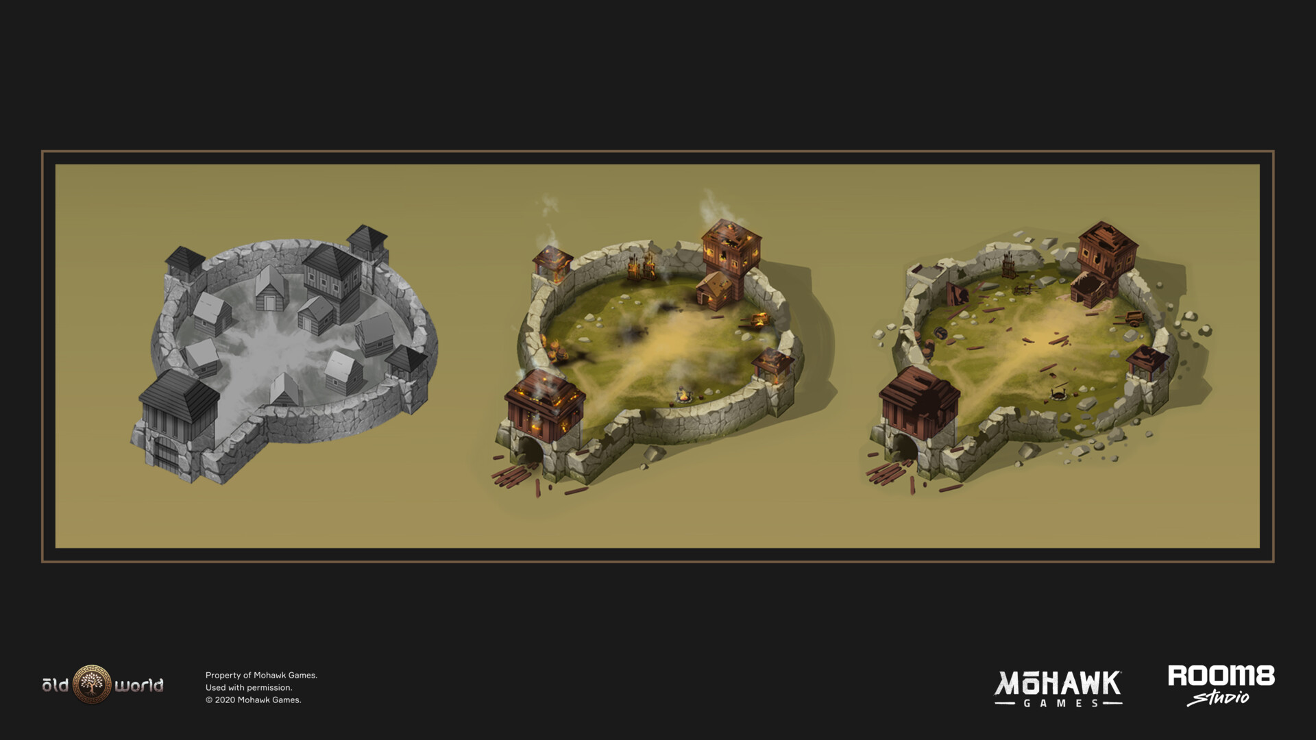 Room 8 Studio - Portfolio - 2D Stylized Buildings - Old World