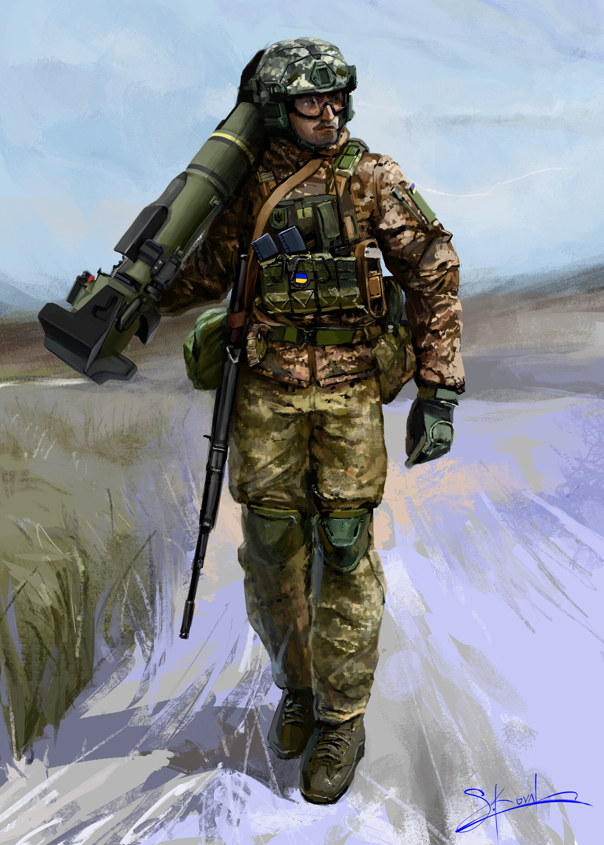 ArtStation - Ukrainian warrior Winter 2023