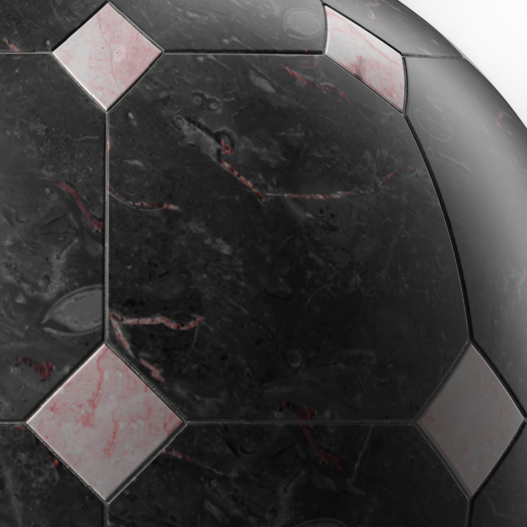 Dangsho - Marble Tile Materials 14- Marble Mixed by Stone - Pbr 4k Seamless