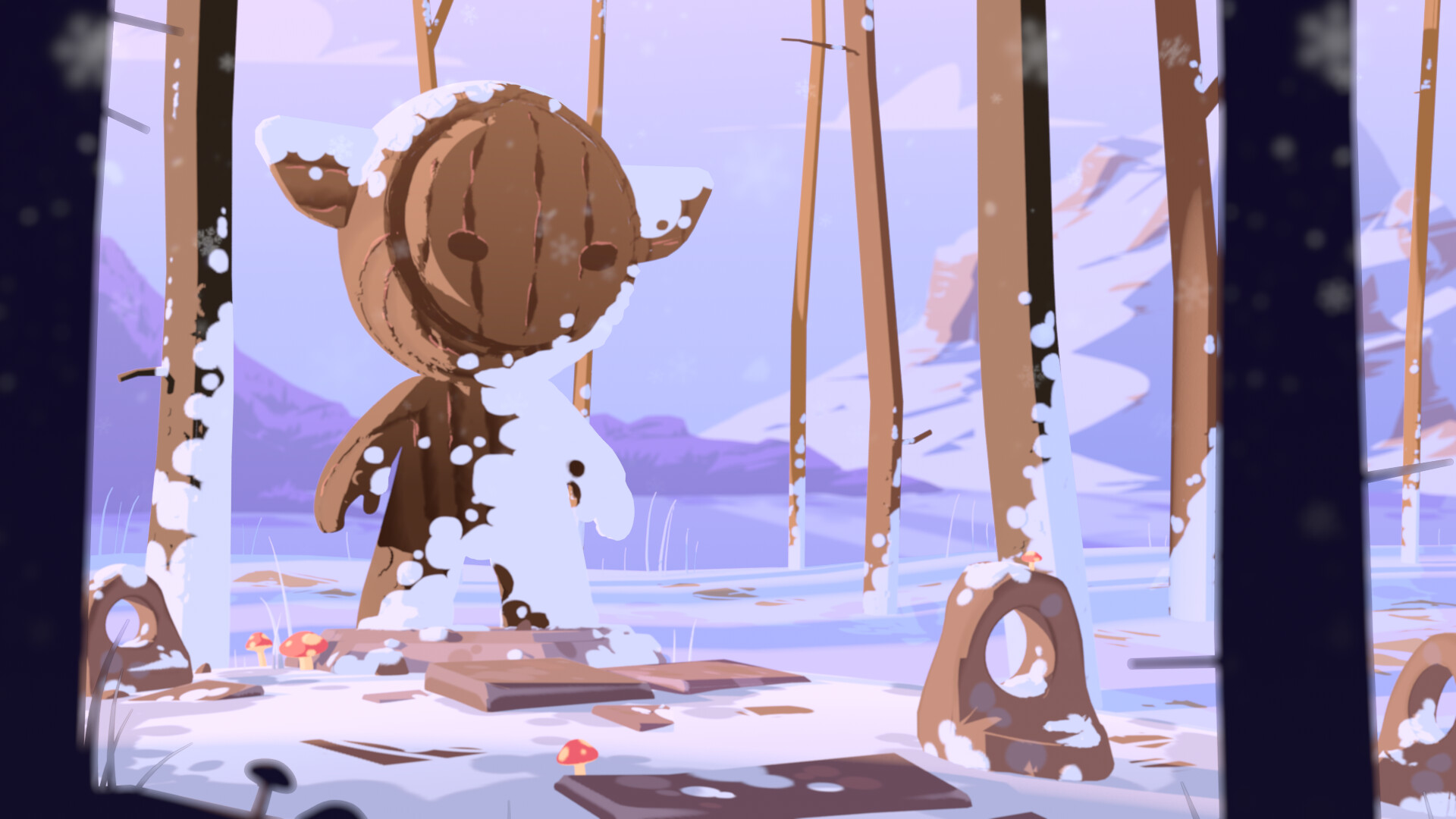 ArtStation - Stylized 3D - Snowy Woods