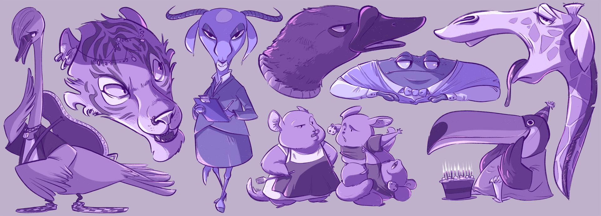 ArtStation - Purple Characters