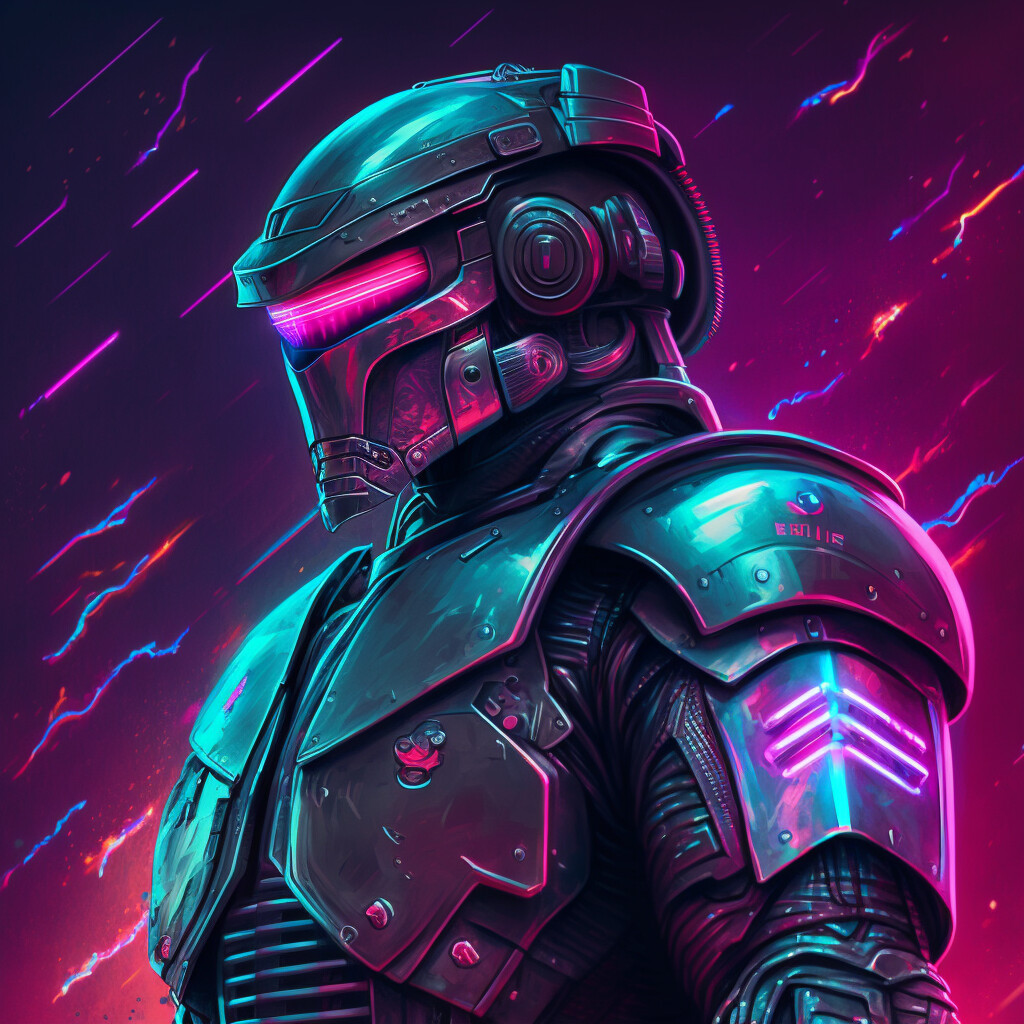 ArtStation - Warrior in Neon