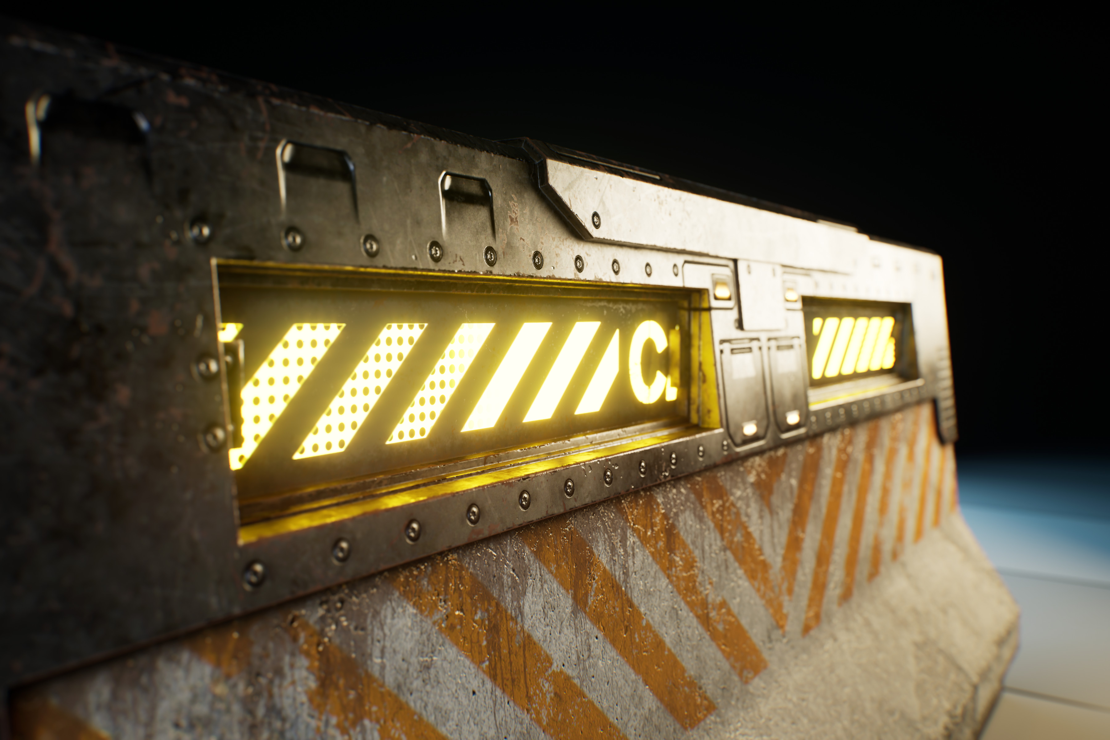 Collin Pence - UE5 Asset: Cyberpunk Barrier