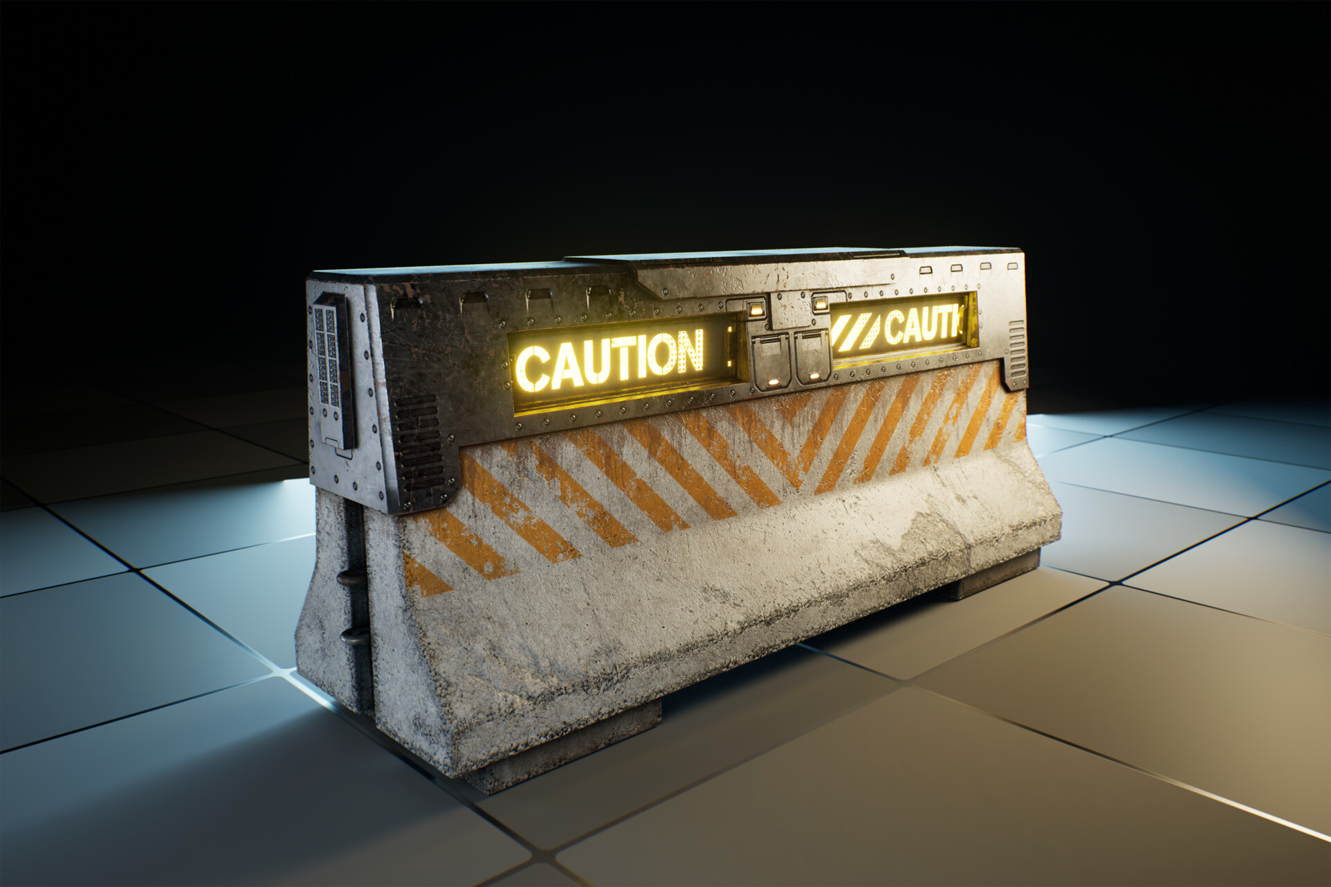 ArtStation - UE5 Asset: Cyberpunk Barrier