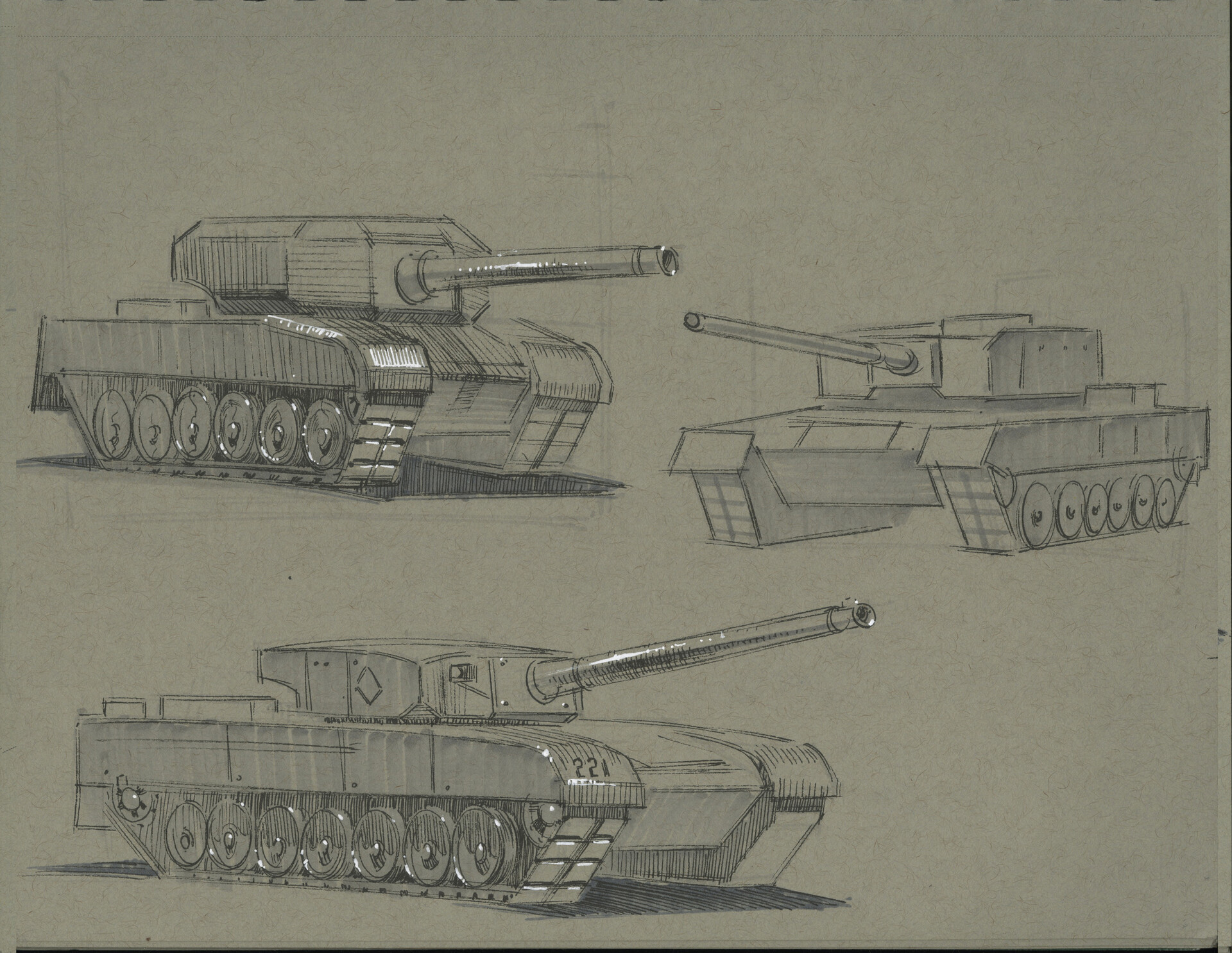 ArtStation - Tank Sketches