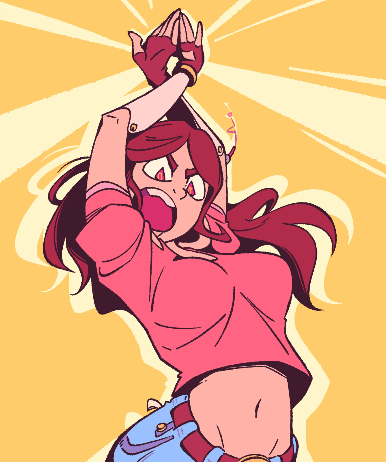 Sebastian V. López - Commission - Jannet doing Mako's pose (2022)