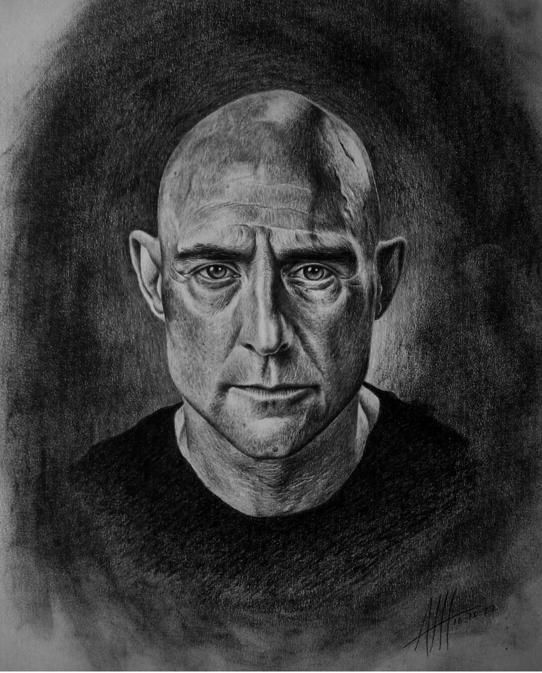 ArtStation - Mark Strong portrait drawing