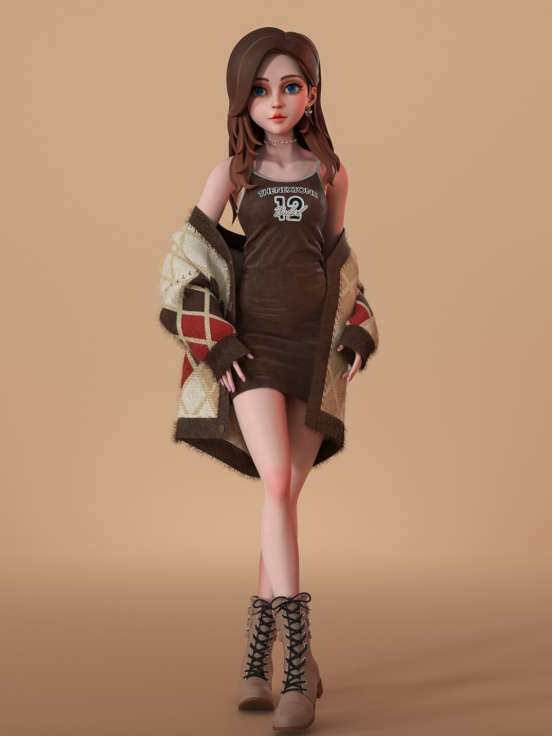 ArtStation - 3D NFT base character design---fashionable young ladies