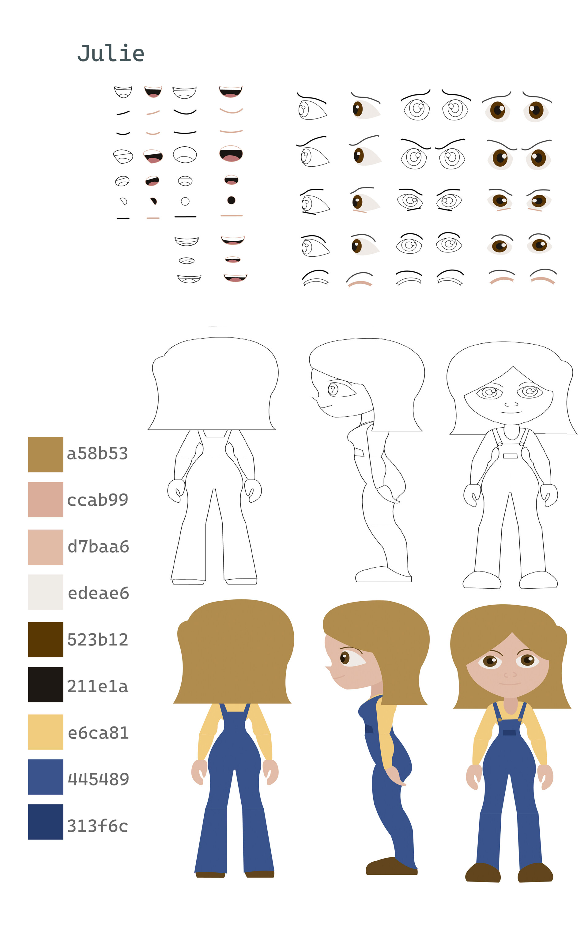 ArtStation - Character design Julie and her Grandmother