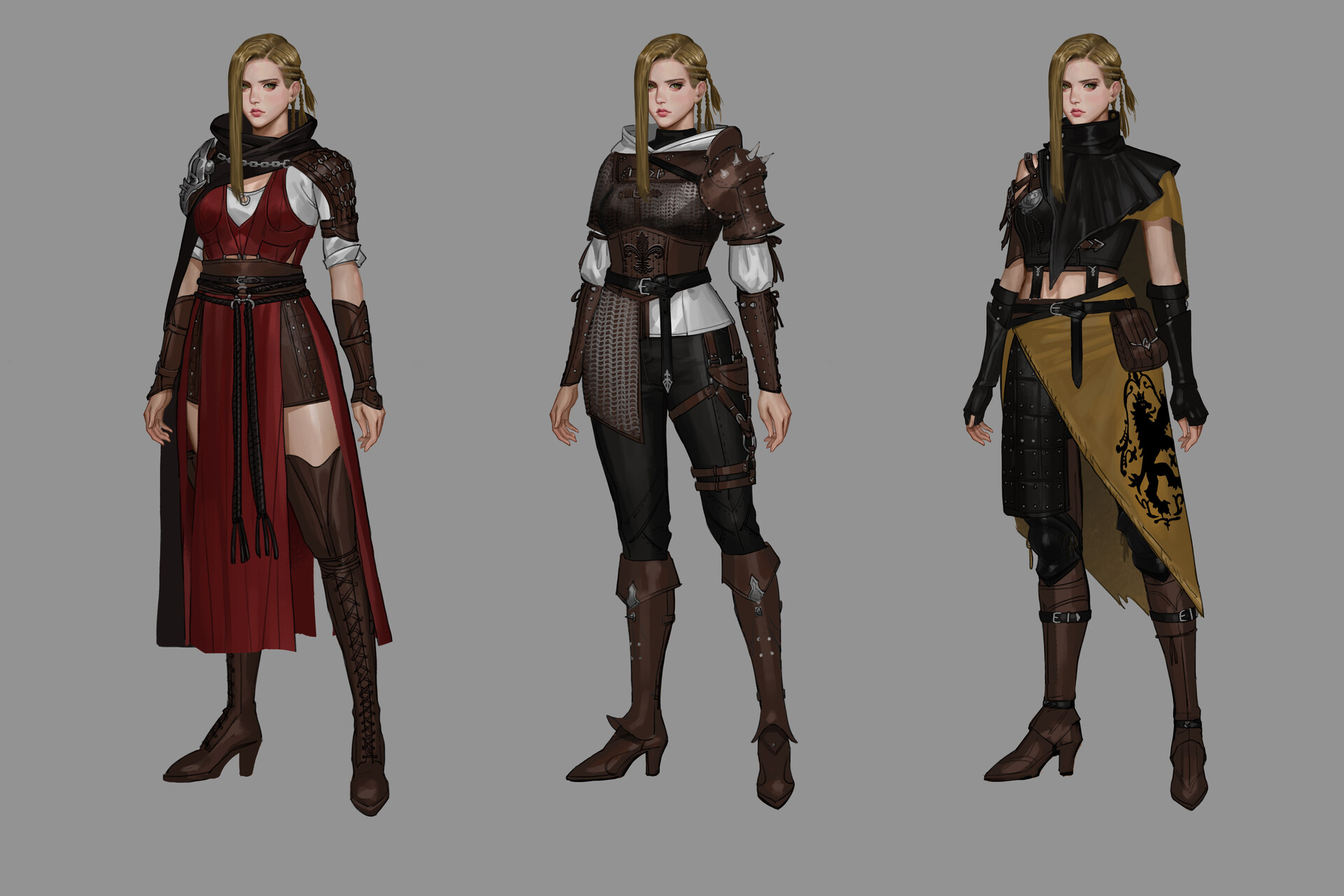 ArtStation - Assassin & Cowgirl Rough Variation