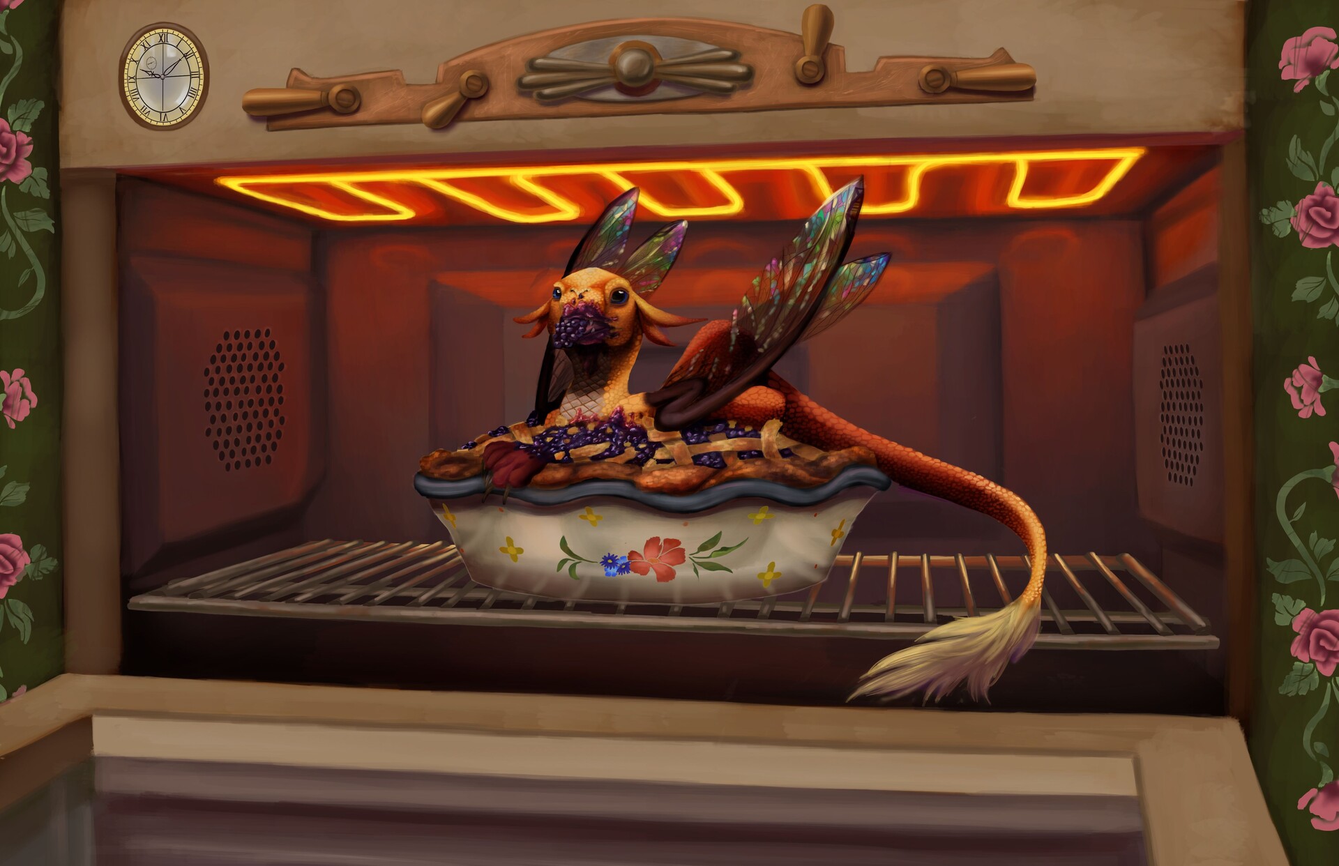 ArtStation - A Little Dragon in a Big Pie