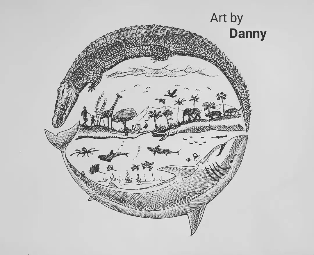 how to draw life on earth