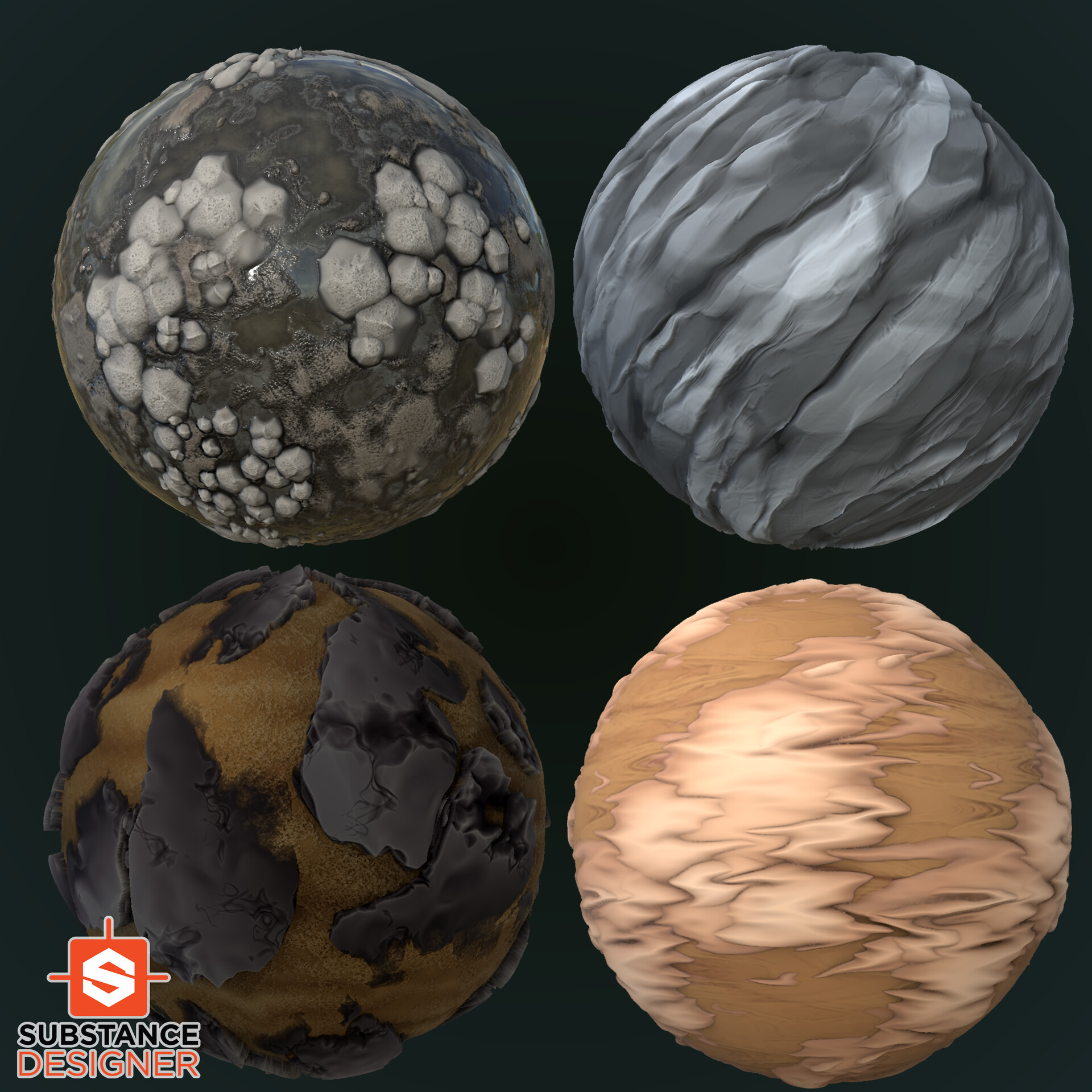 ArtStation - Stylized Terrain Materials