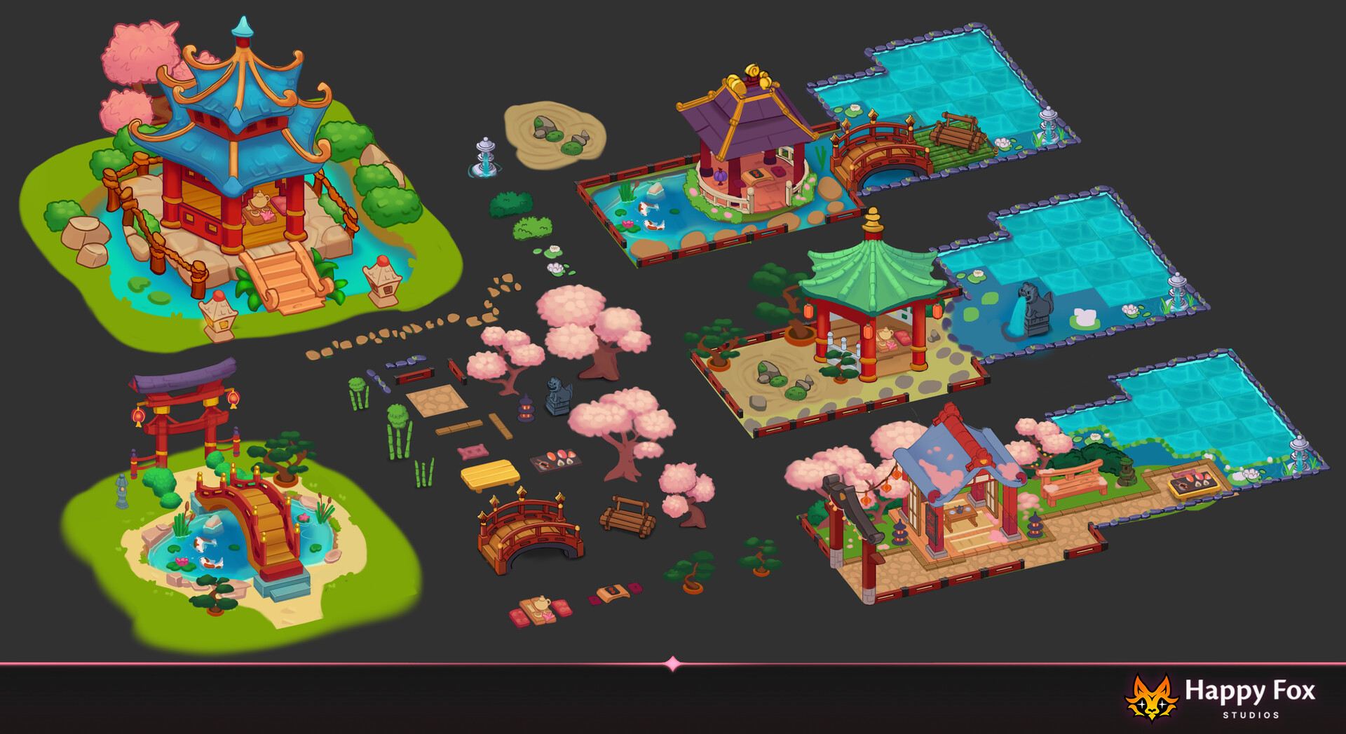 ArtStation - Concept and search for a zone with a Japanese garden