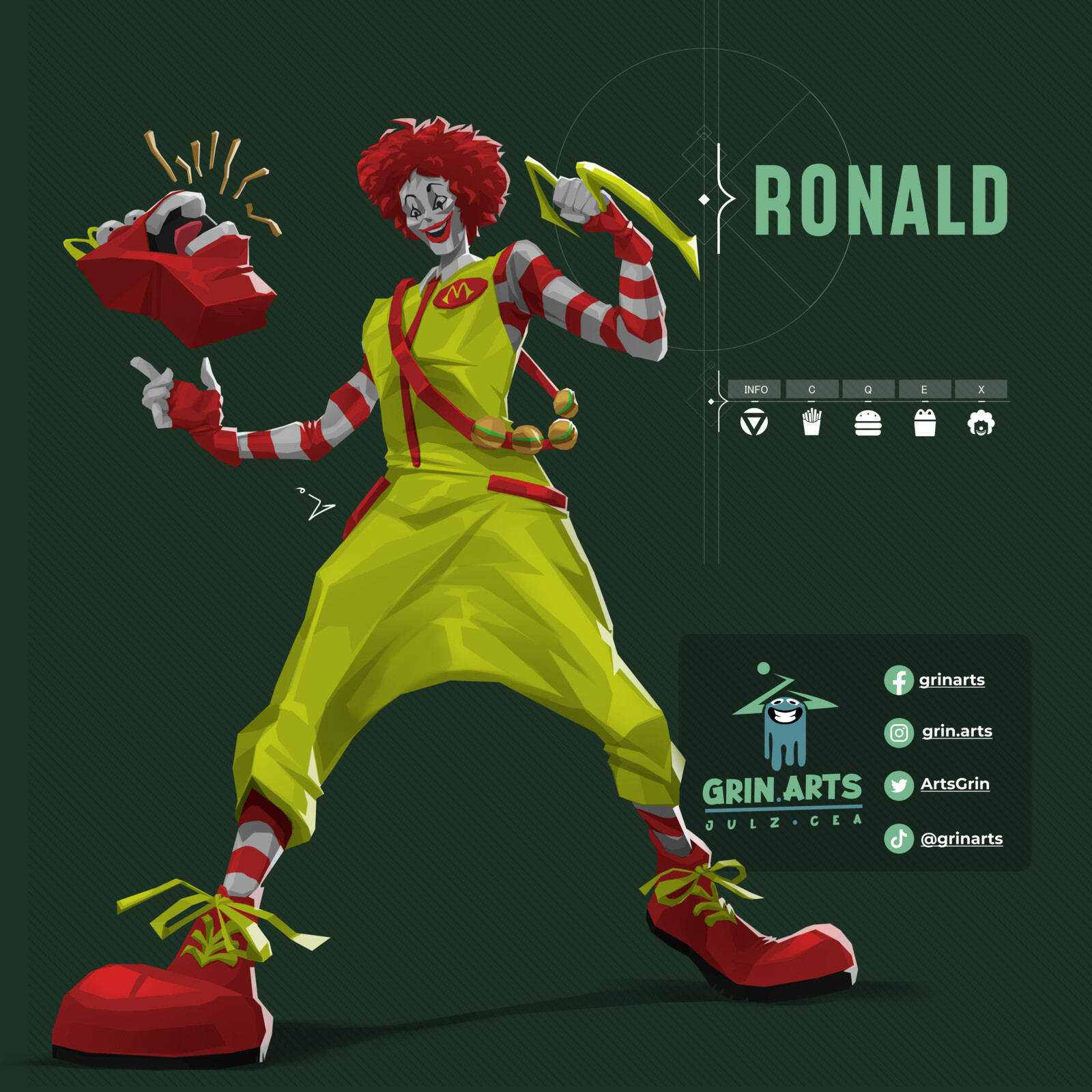 Julius Cea - Ronald Mcdonald as Valorant Agent Fan Art
