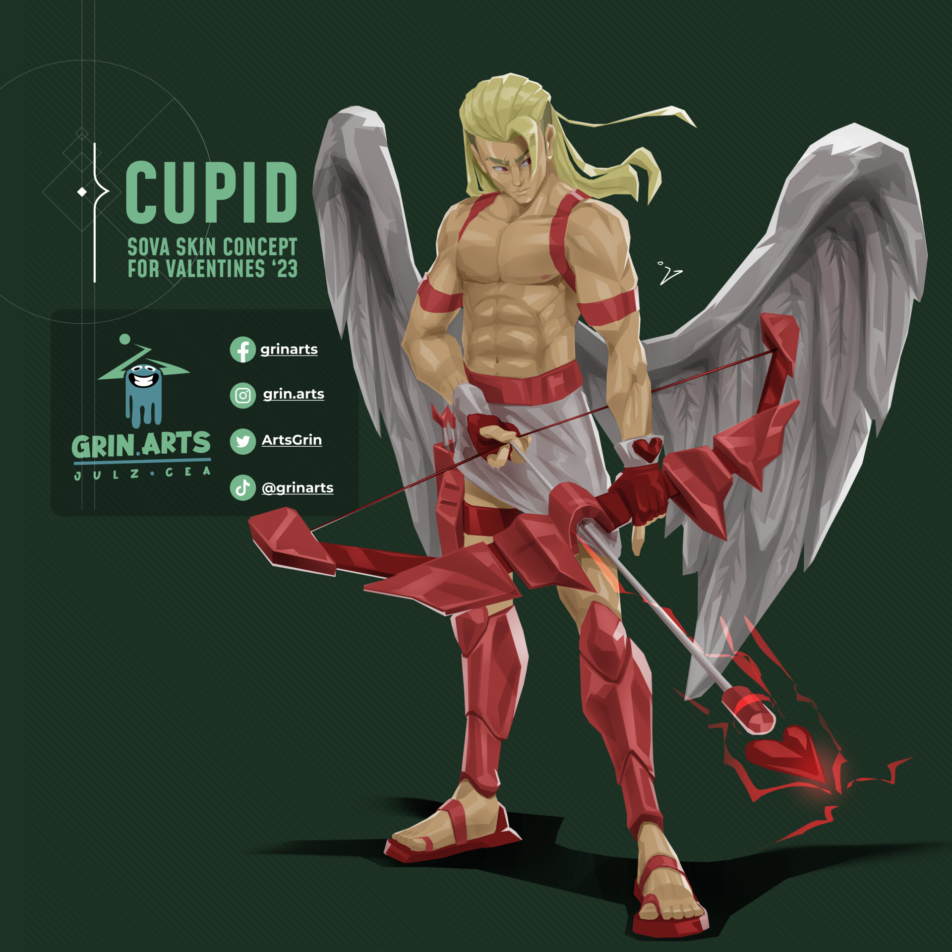 Julius Cea - Cupid Sova Valorant Valentines Fan Art