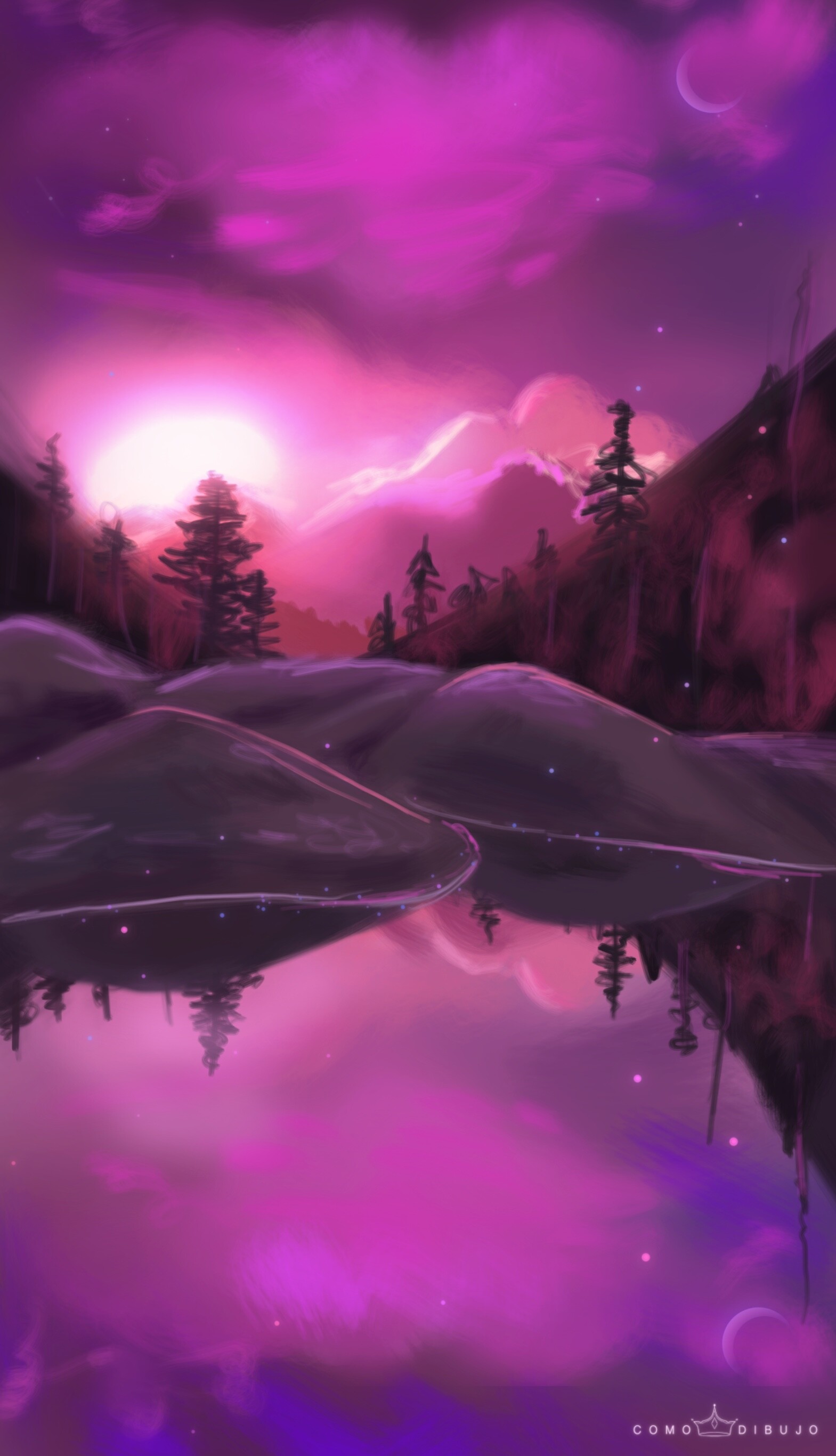 ArtStation - Paisaje rosa