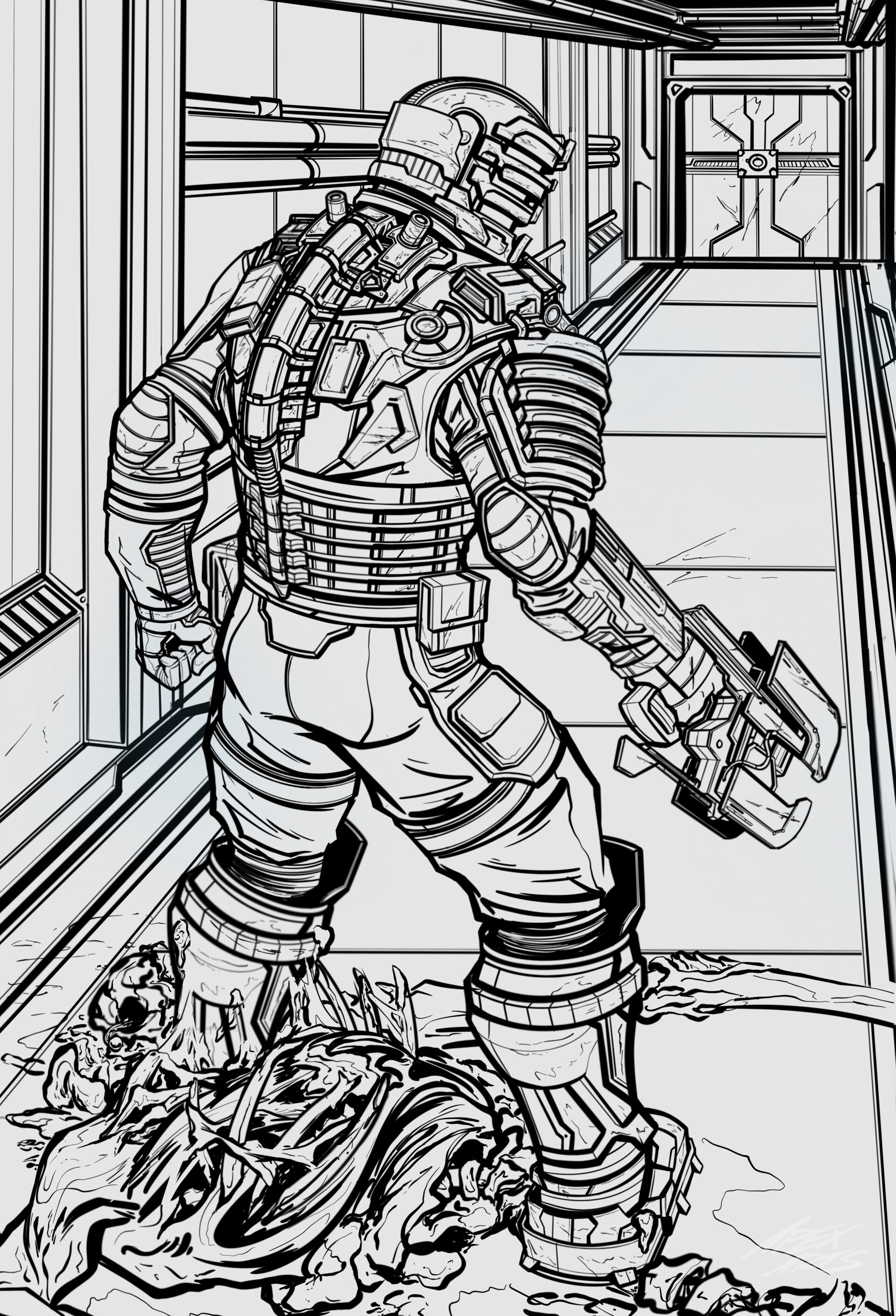 dead space coloring pages