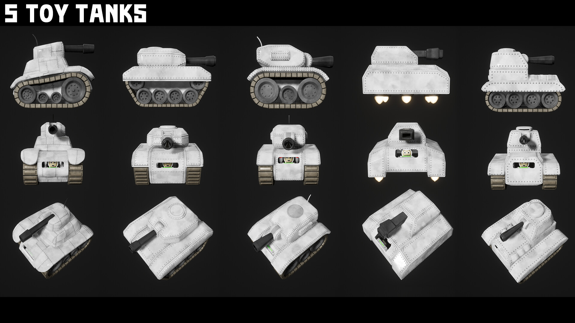 ArtStation - 5 Toy Tanks