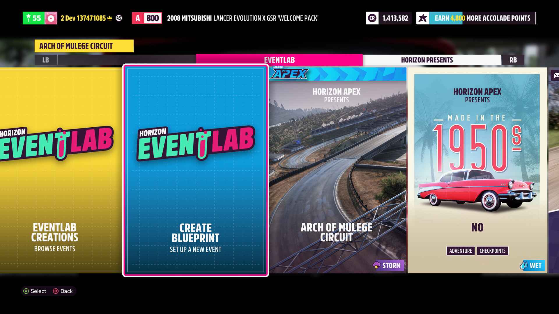 William Emery - Forza Horizon 5 - Eventlab Logo UI