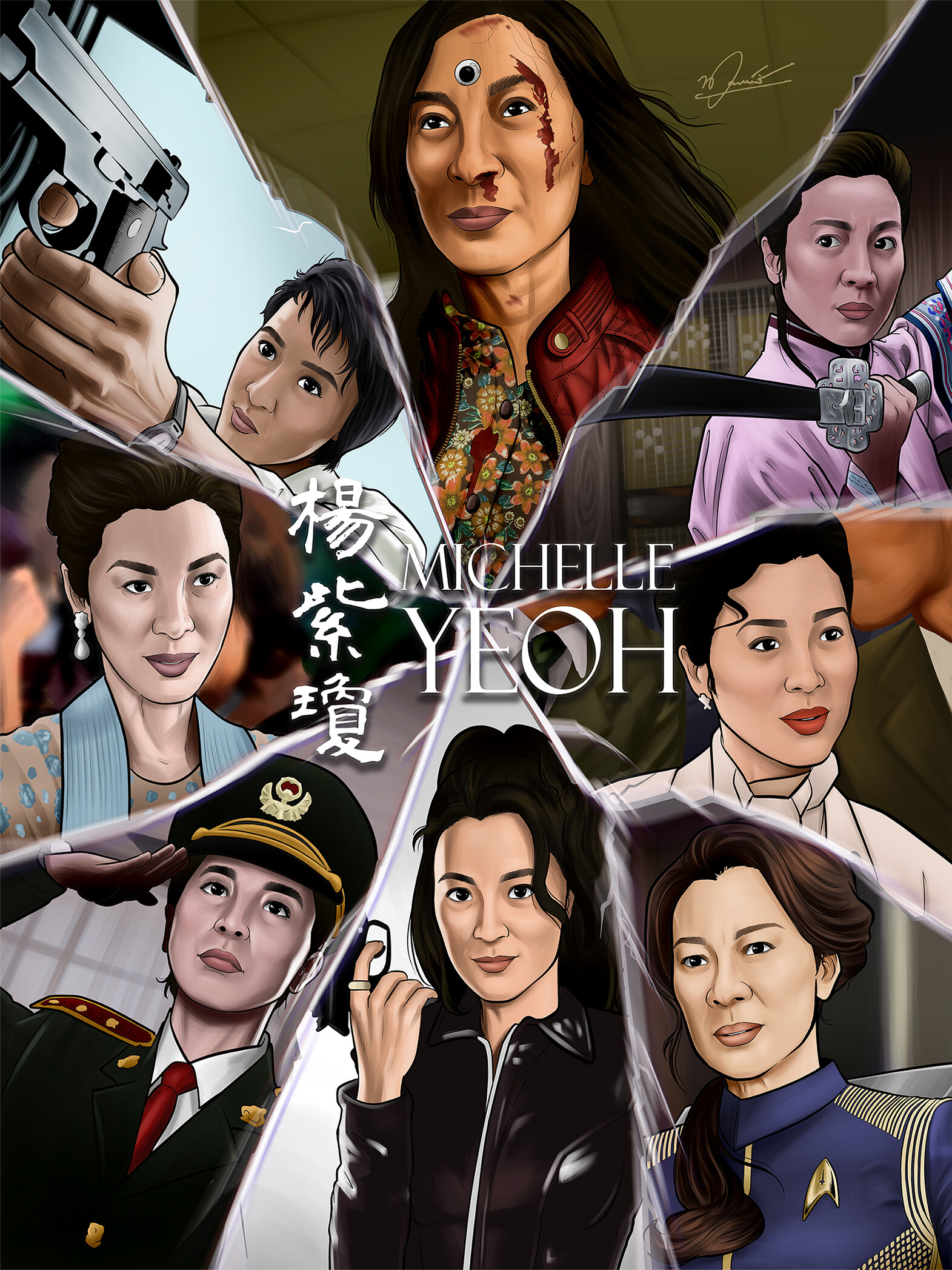 ArtStation - THE MANY FACES OF MICHELLE YEOH