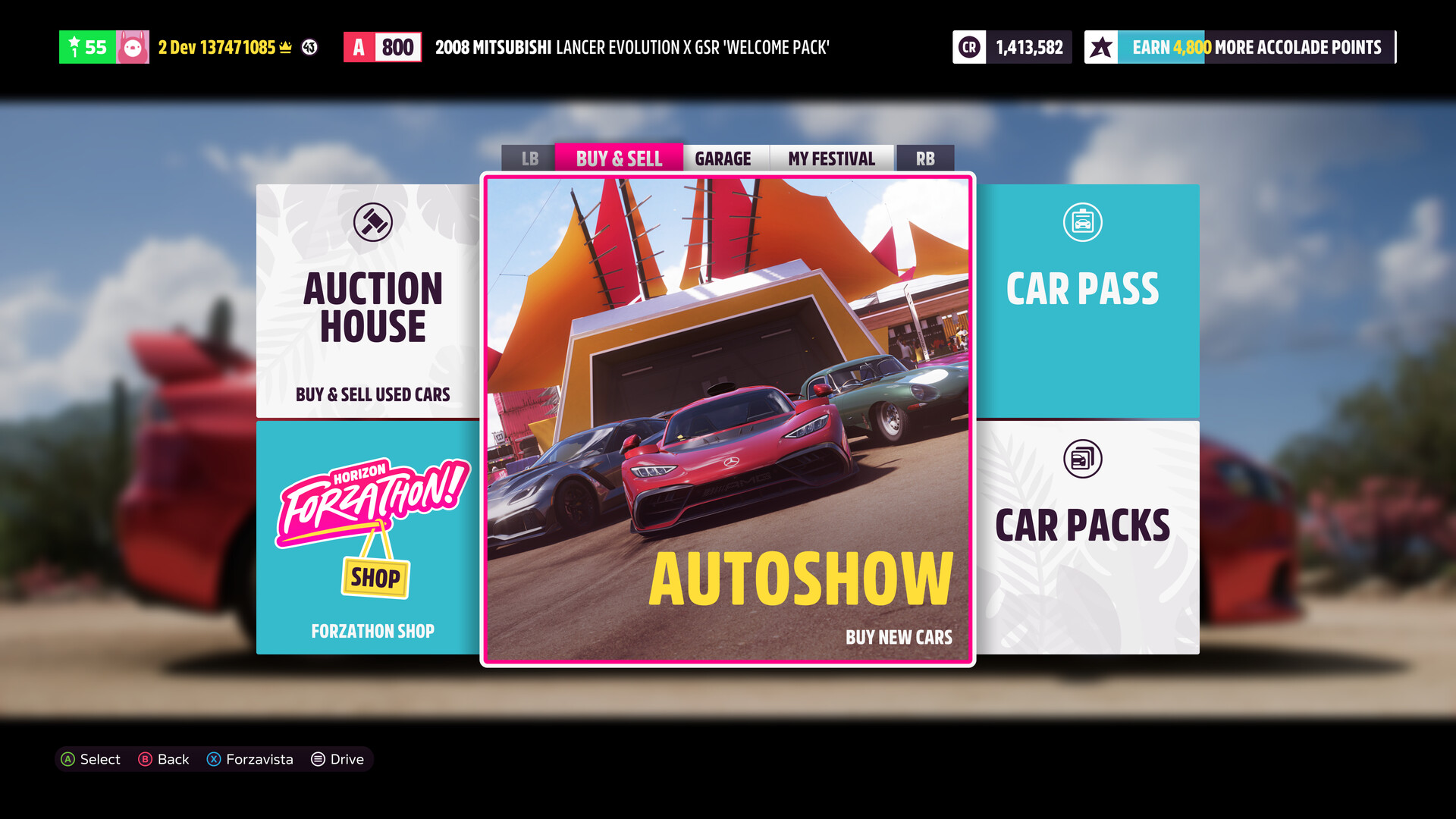 William Emery - Forza Horizon 5 - Pause Menu UI