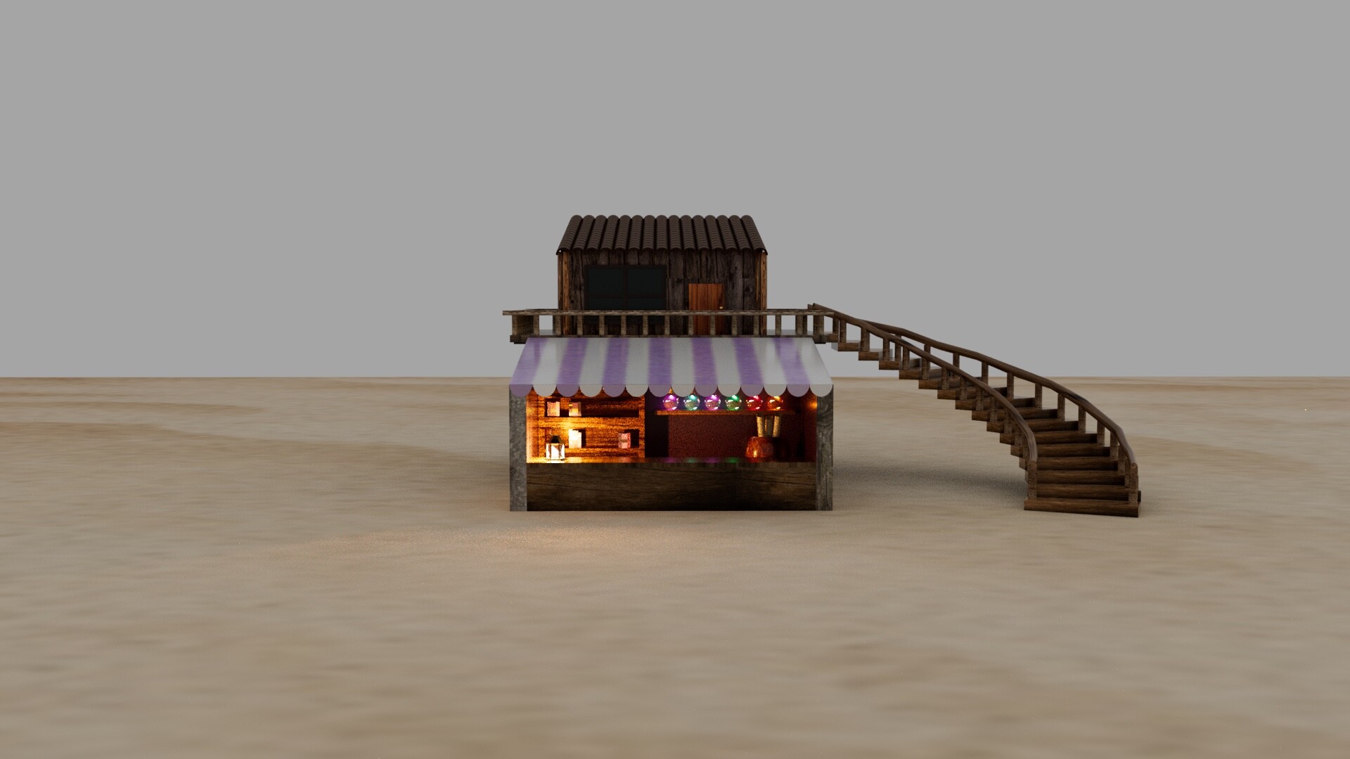 ArtStation - Potion Seller’s market stall