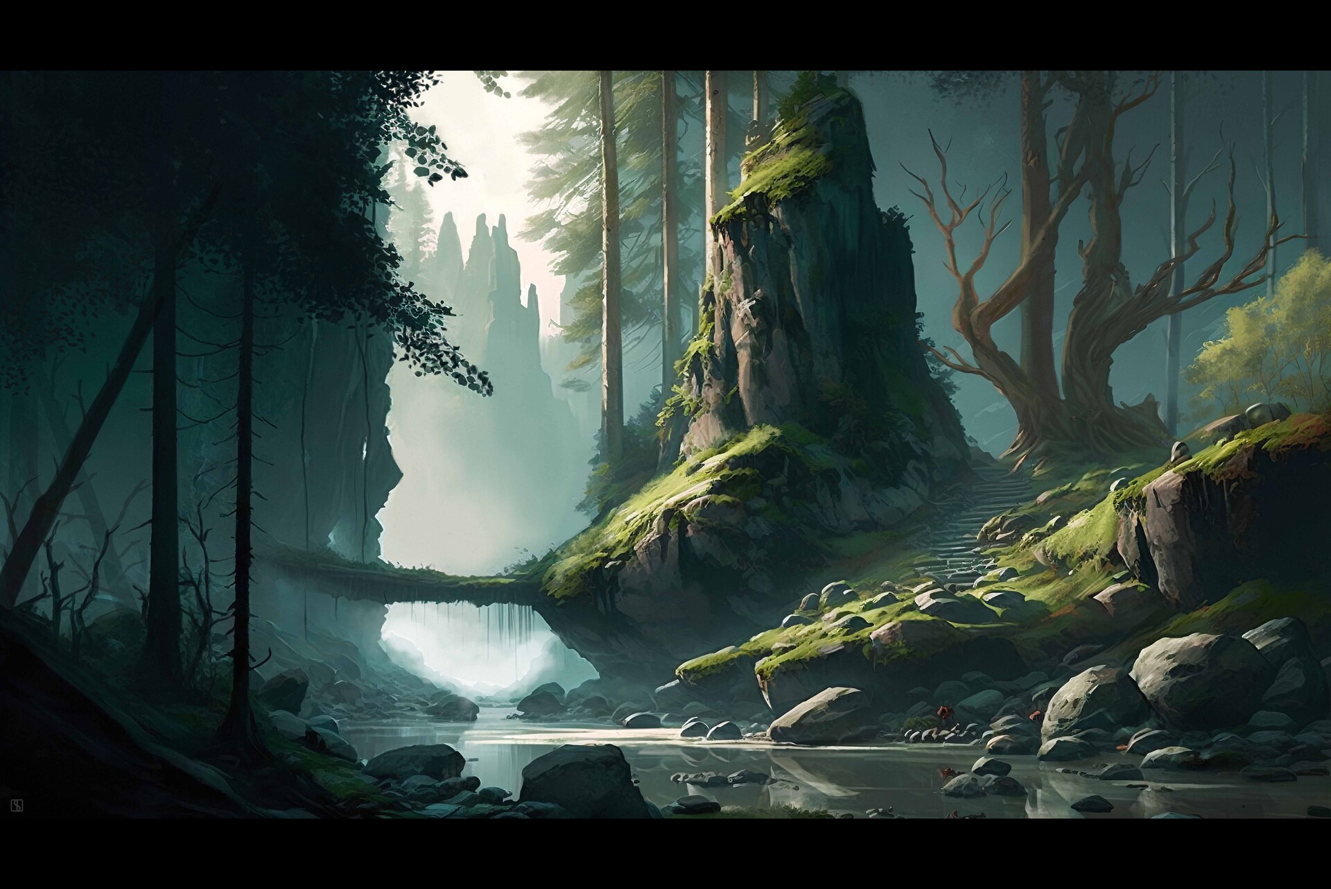 ArtStation - Mountain River - 002