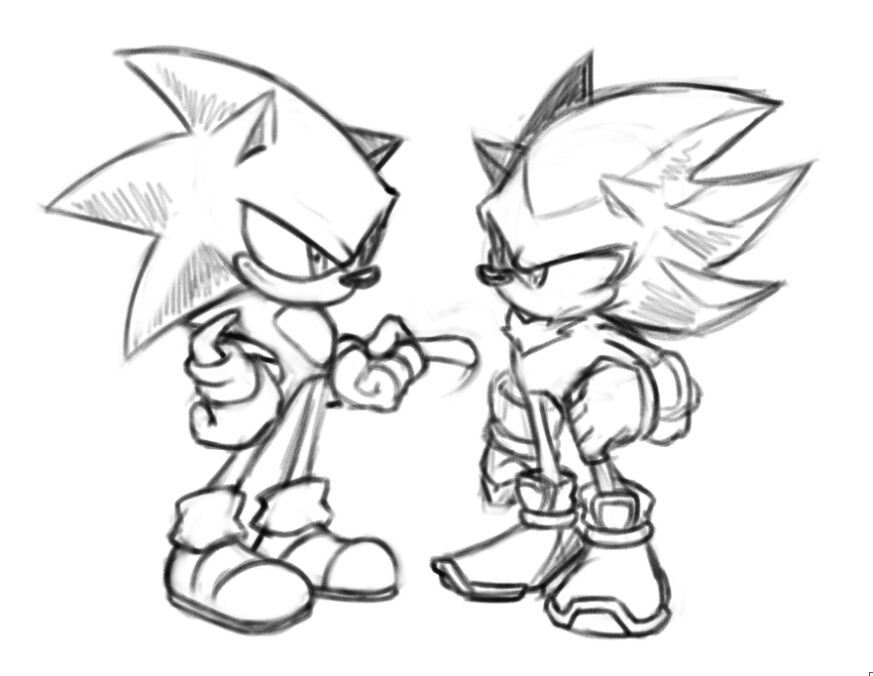 Imhotep Zumpano - SONIC AND SHADOW - Sketch