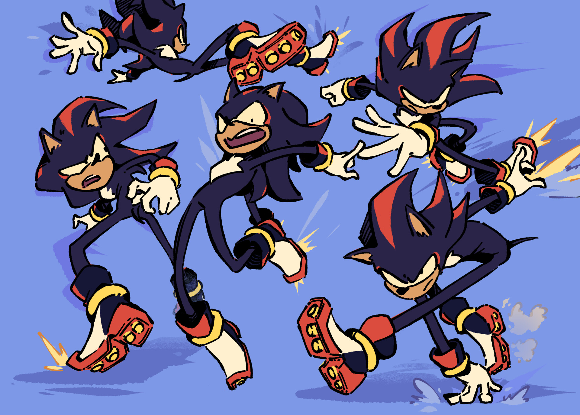 ArtStation - Shadow the Hedgehog Poses (2022)