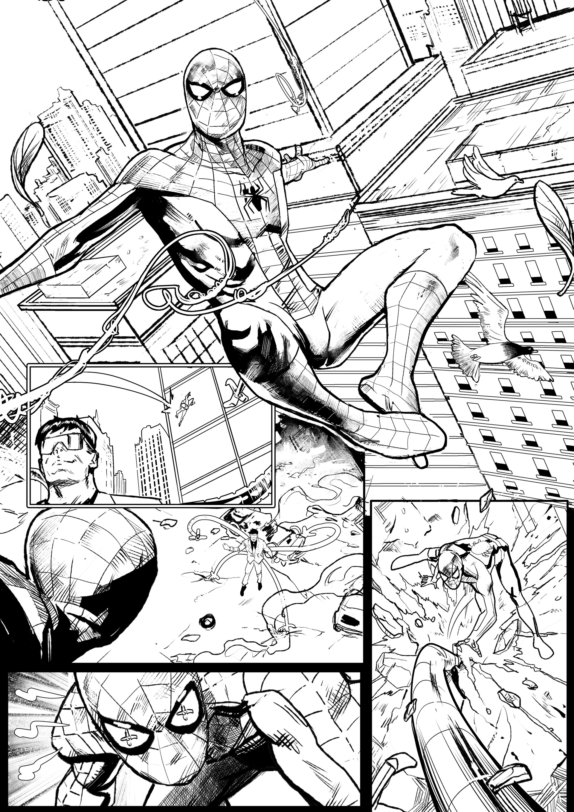 spiderman and dr octopus coloring pages