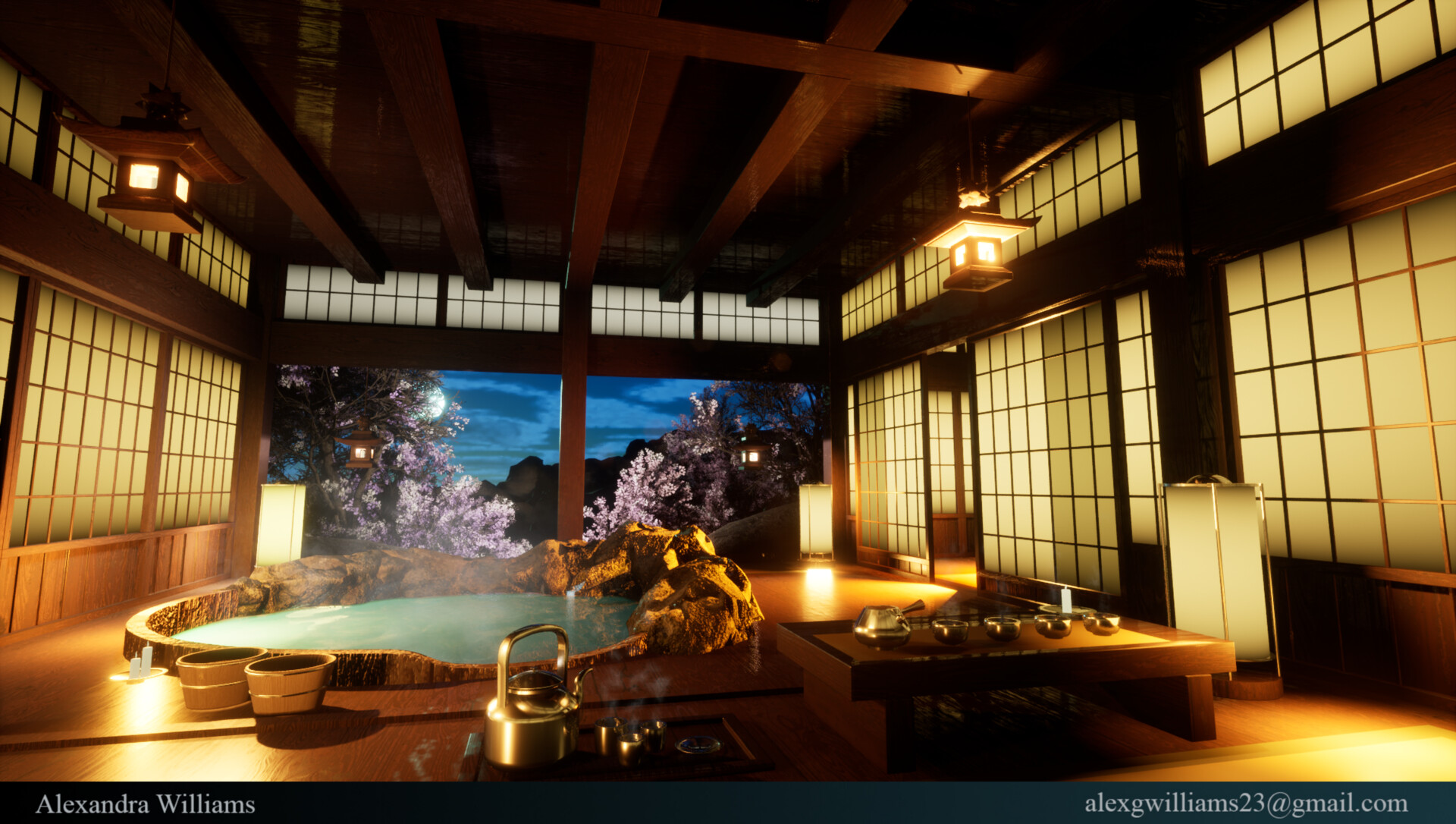 ArtStation - Japanese Bathhouse