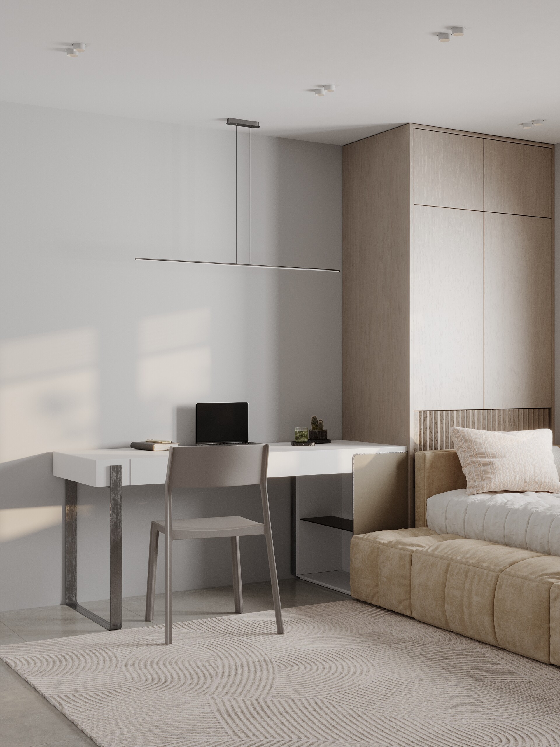 ArtStation - Minimalistic bedroom design