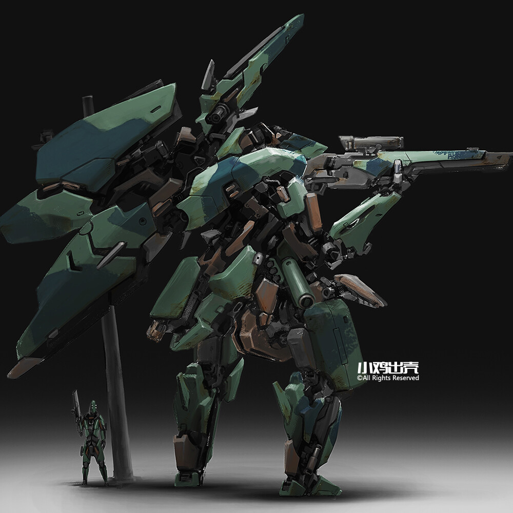 ArtStation - Mecha with soldier
