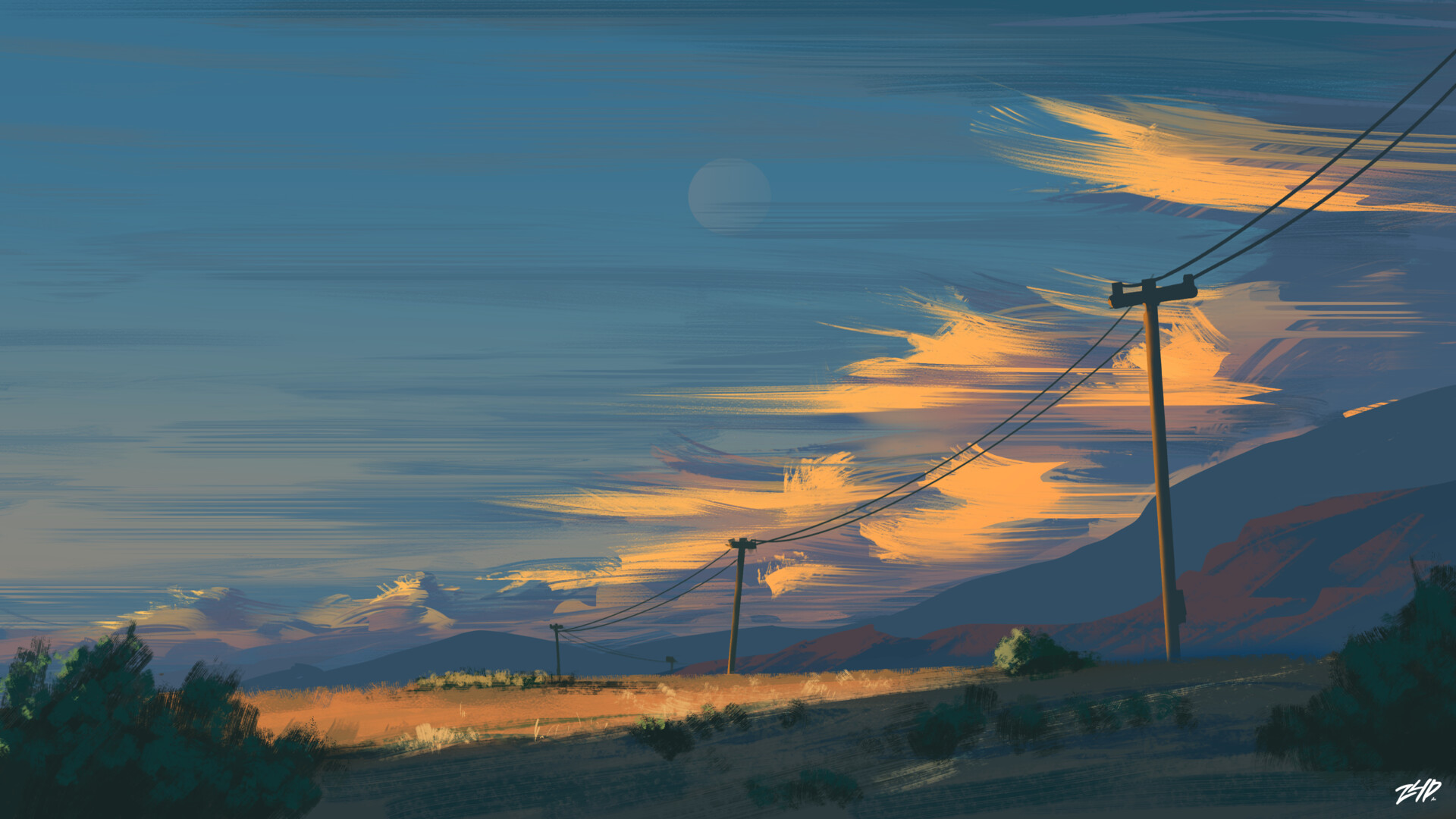 ArtStation - a beautiful evening scene that i dont know what to name it