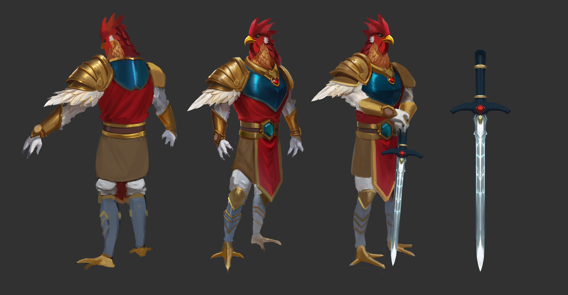 ArtStation - Warrior Rooster concept art