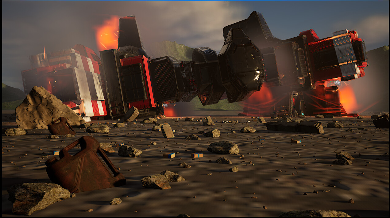 ArtStation - Destroyed Spaceship