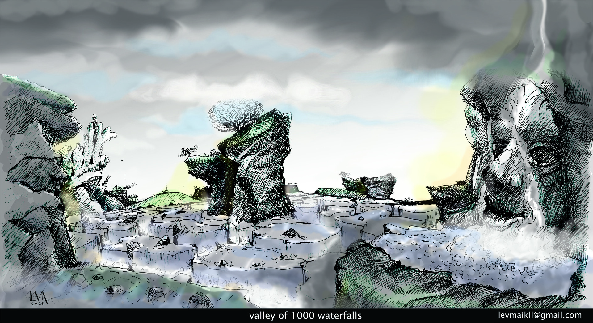 ArtStation - valley of 1000 waterfalls