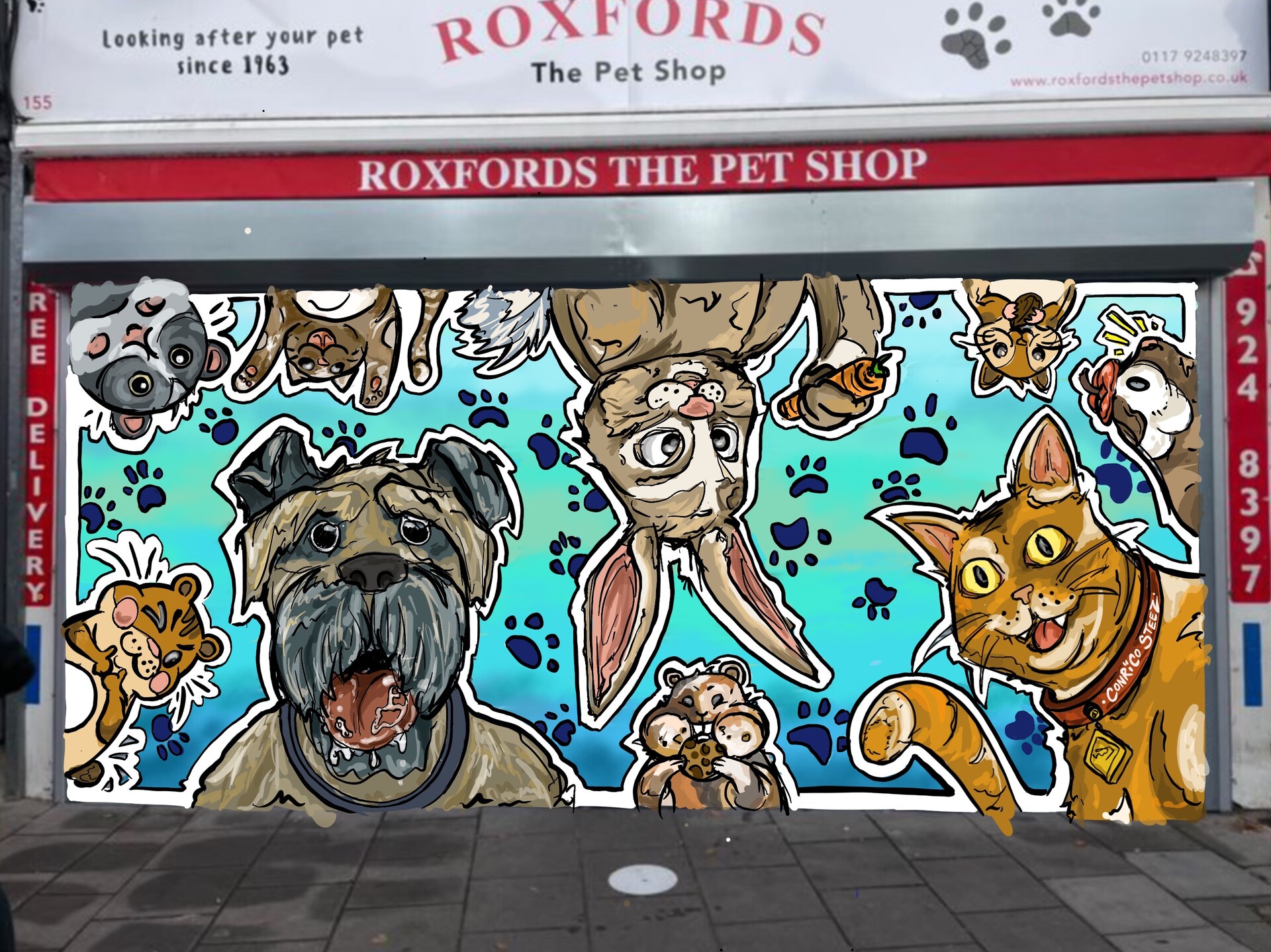 ArtStation - Roxfords Pet Shop mural