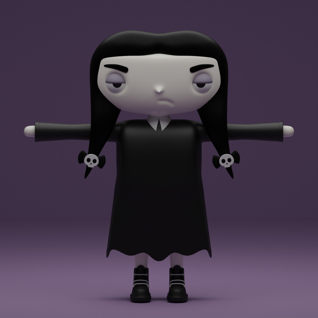 ArtStation - Stylized Goth Girl