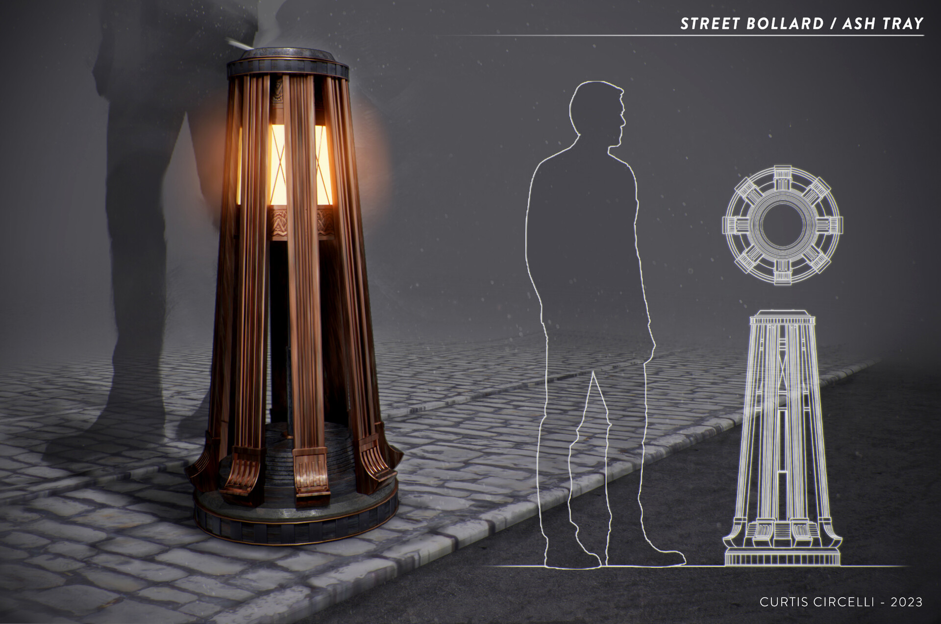 Curtis Circelli - Street Bollard - No Time for Noir