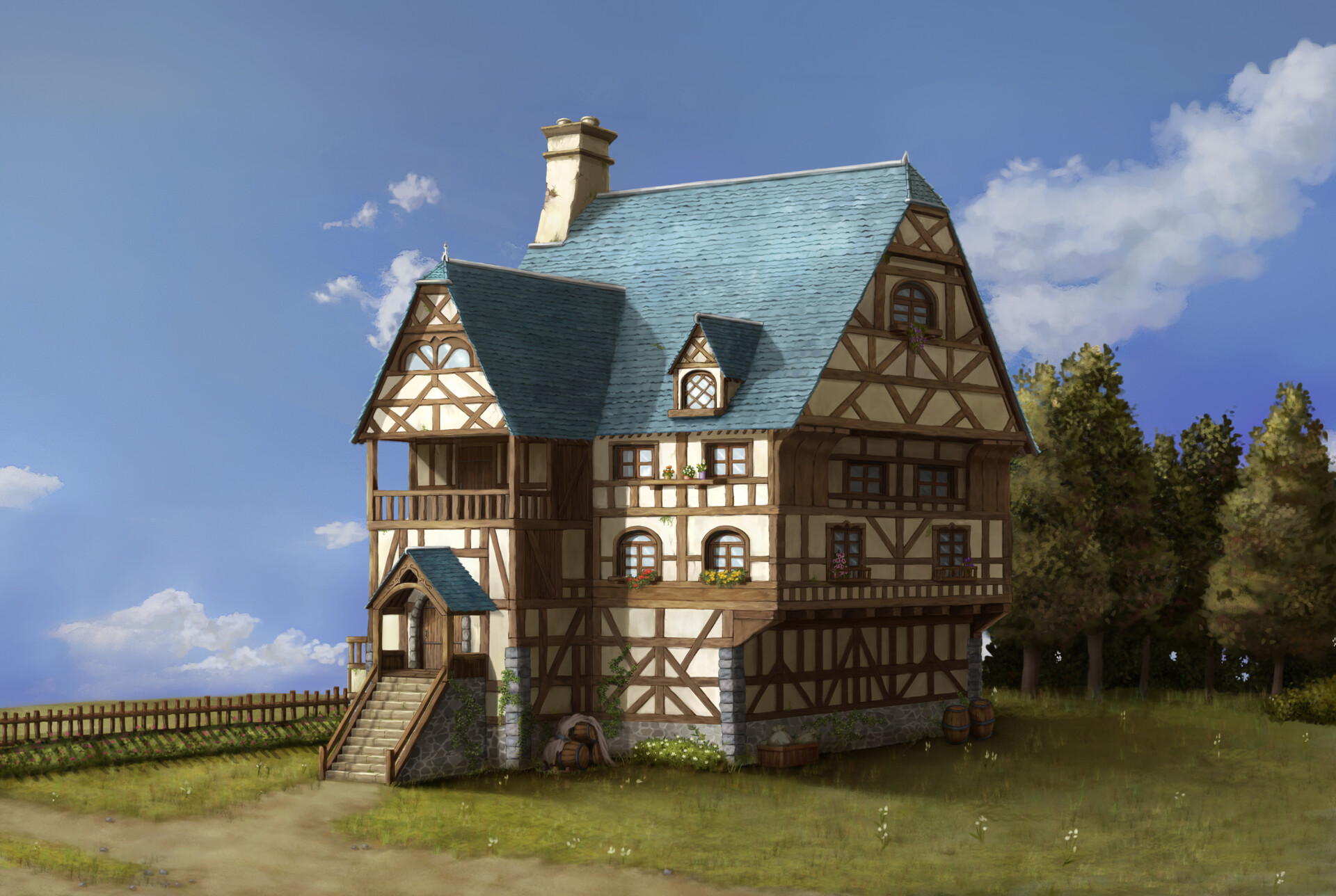 ArtStation - Medieval hotel