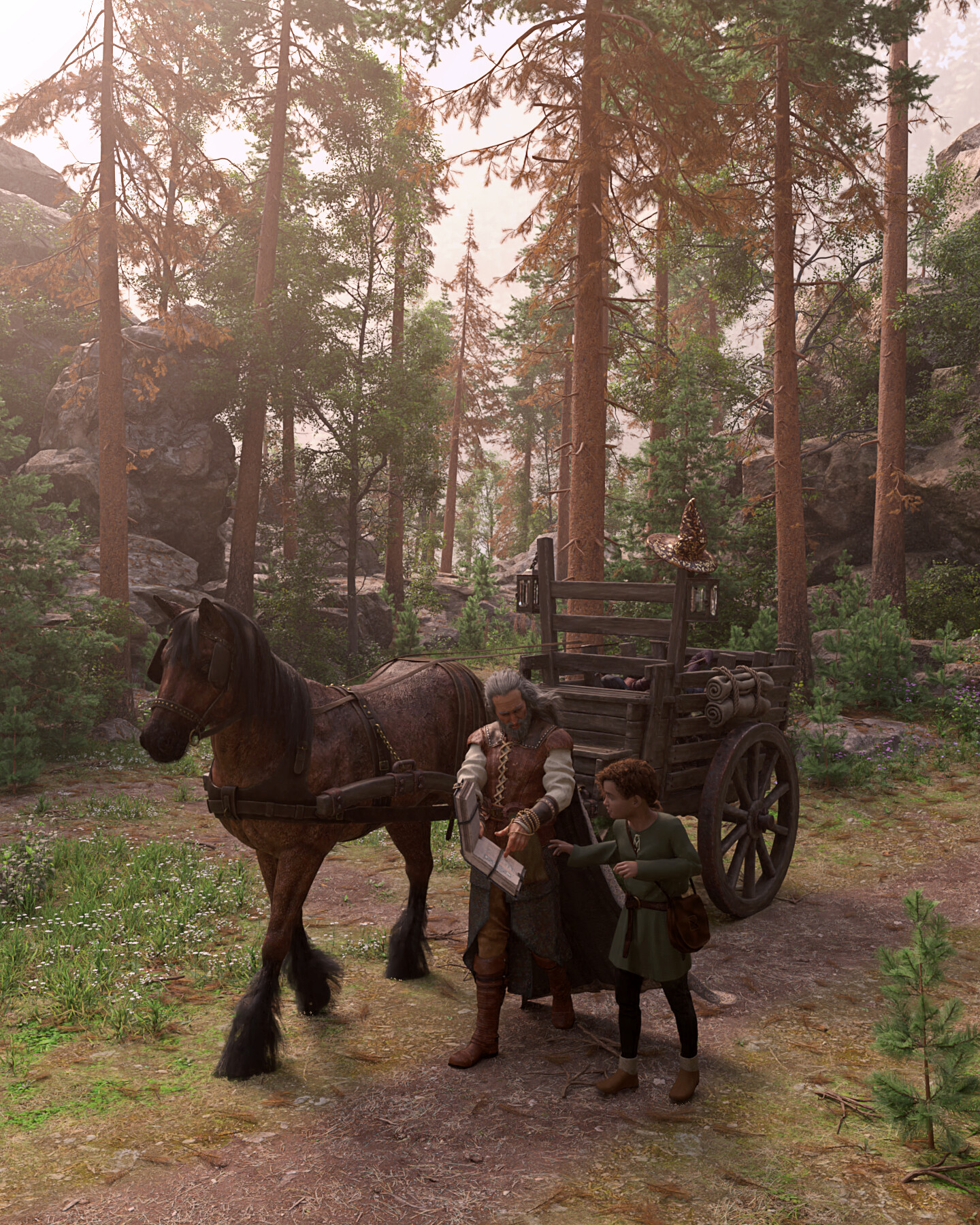 ArtStation - A Wizard and His Apprentice