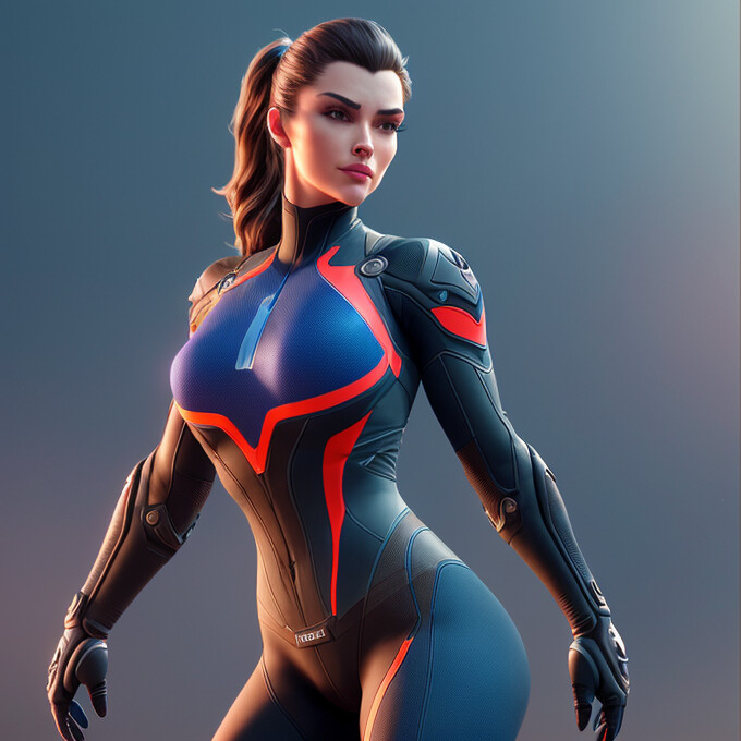 ArtStation - Sexy girl in suit
