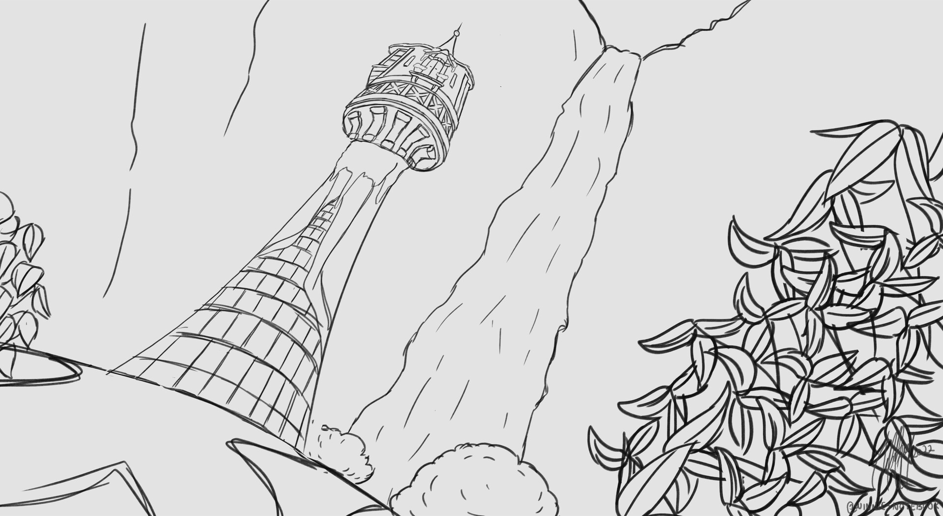 tangled castle coloring page