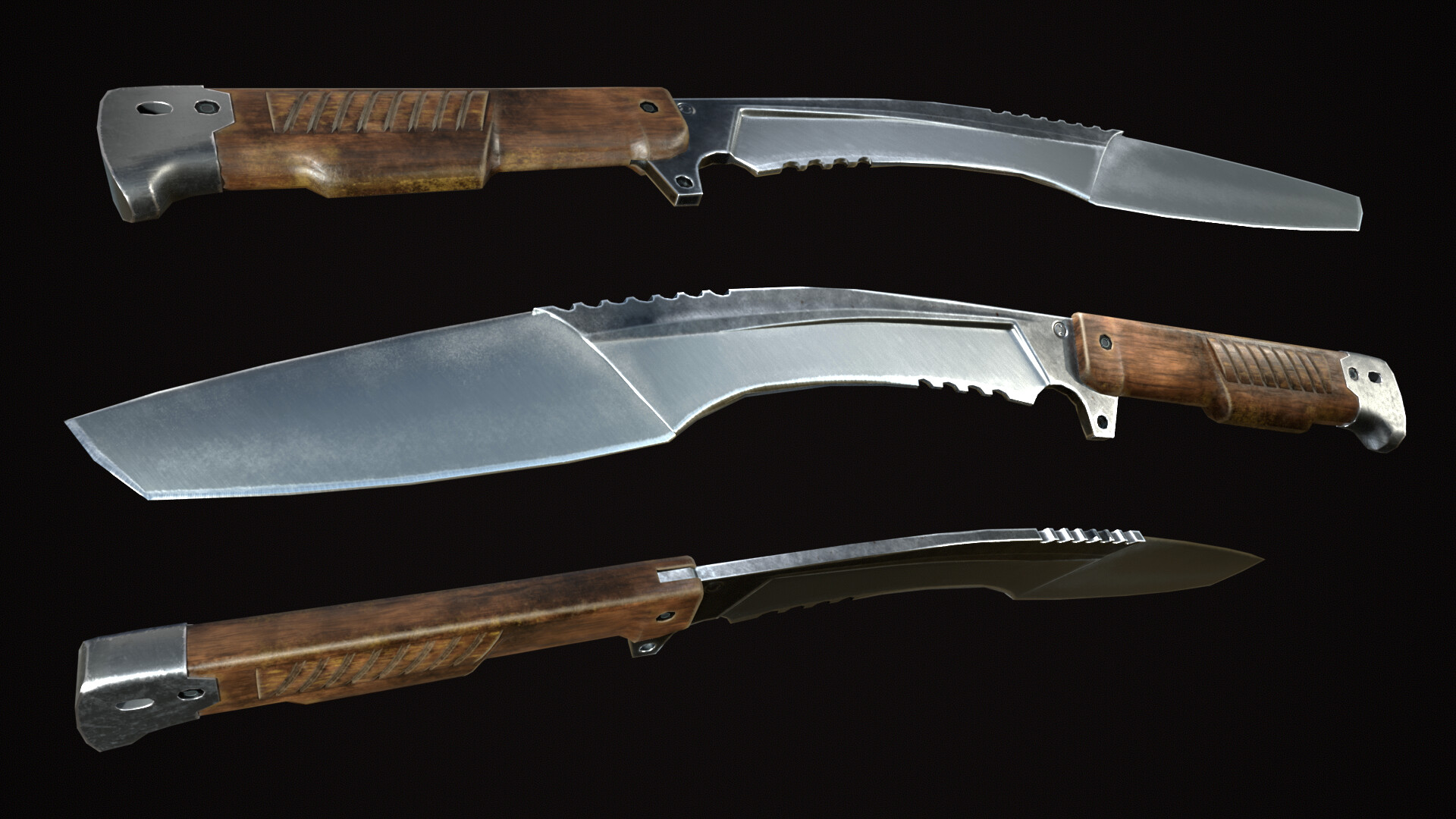 Ashish kr - Kukri Knife Low Poly game asset
