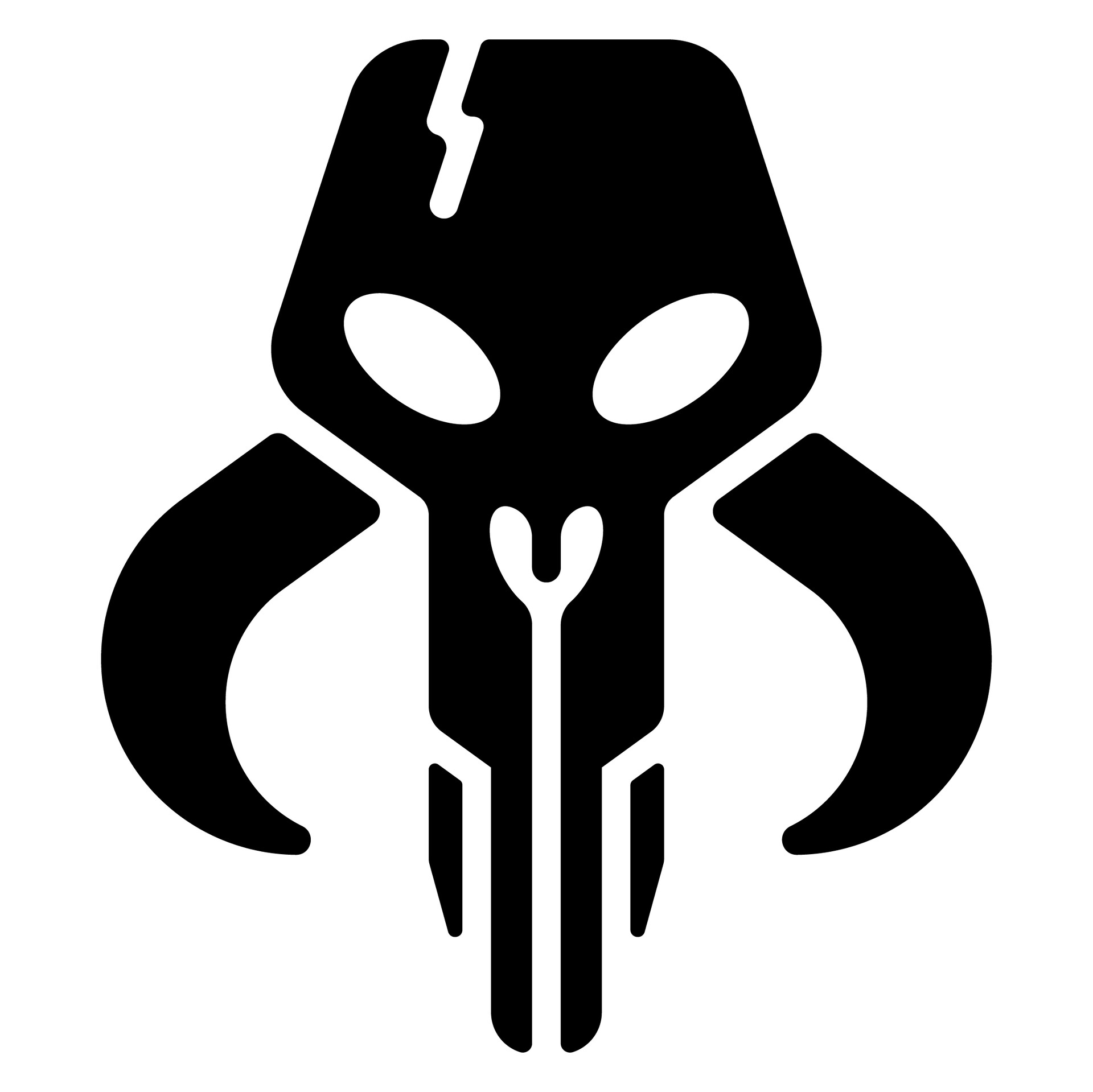 Mandalorian Skull Vector Star Wars Mythosaur Skull Window Decal